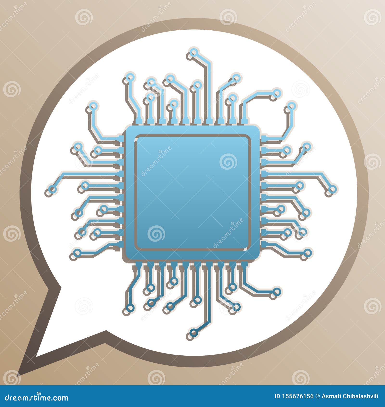 CPU Microprocessor Illustration. Vector. Stained Glass Icon On W ... CPU Microprocessor Illustration. Vector. Stained Glass Icon On W ...