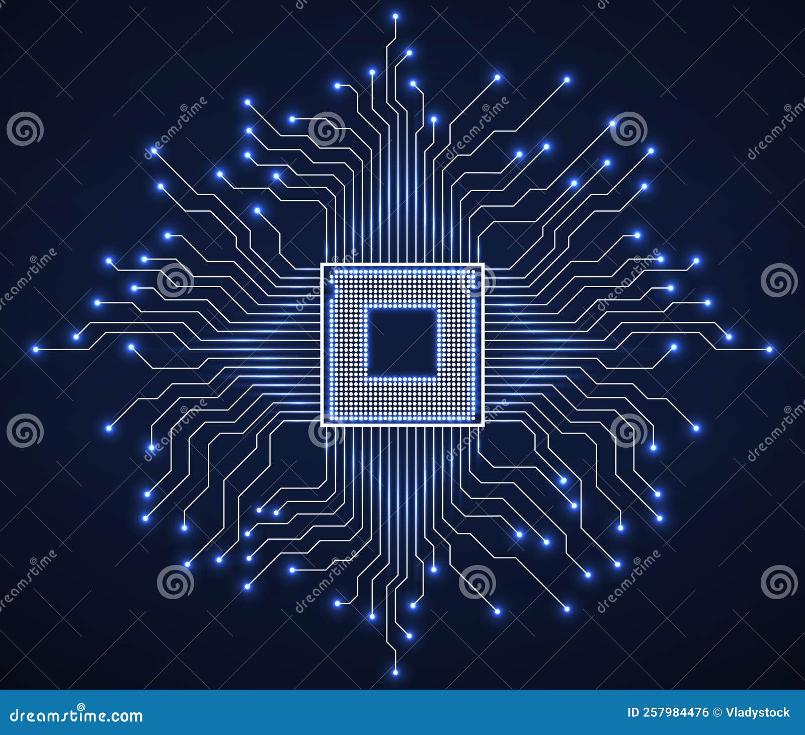 Cpu. Microprocessor. Microchip. Circuit Board. Vector Illustration ... Cpu. Microprocessor. Microchip. Circuit Board. Vector Illustration ...