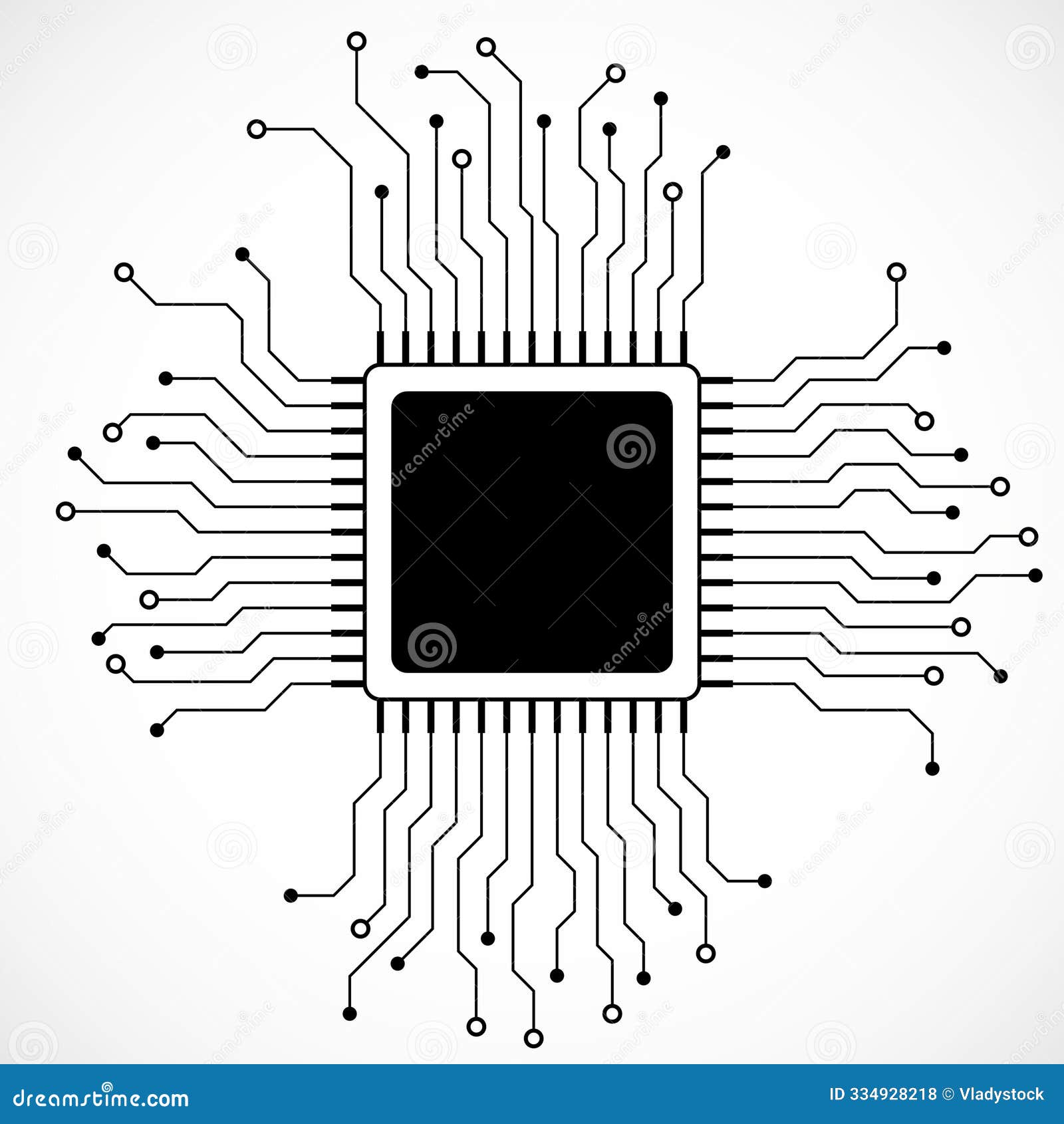 Microchip For Internal Use, Chip Capsule - Isolated Illustration. Chip ...