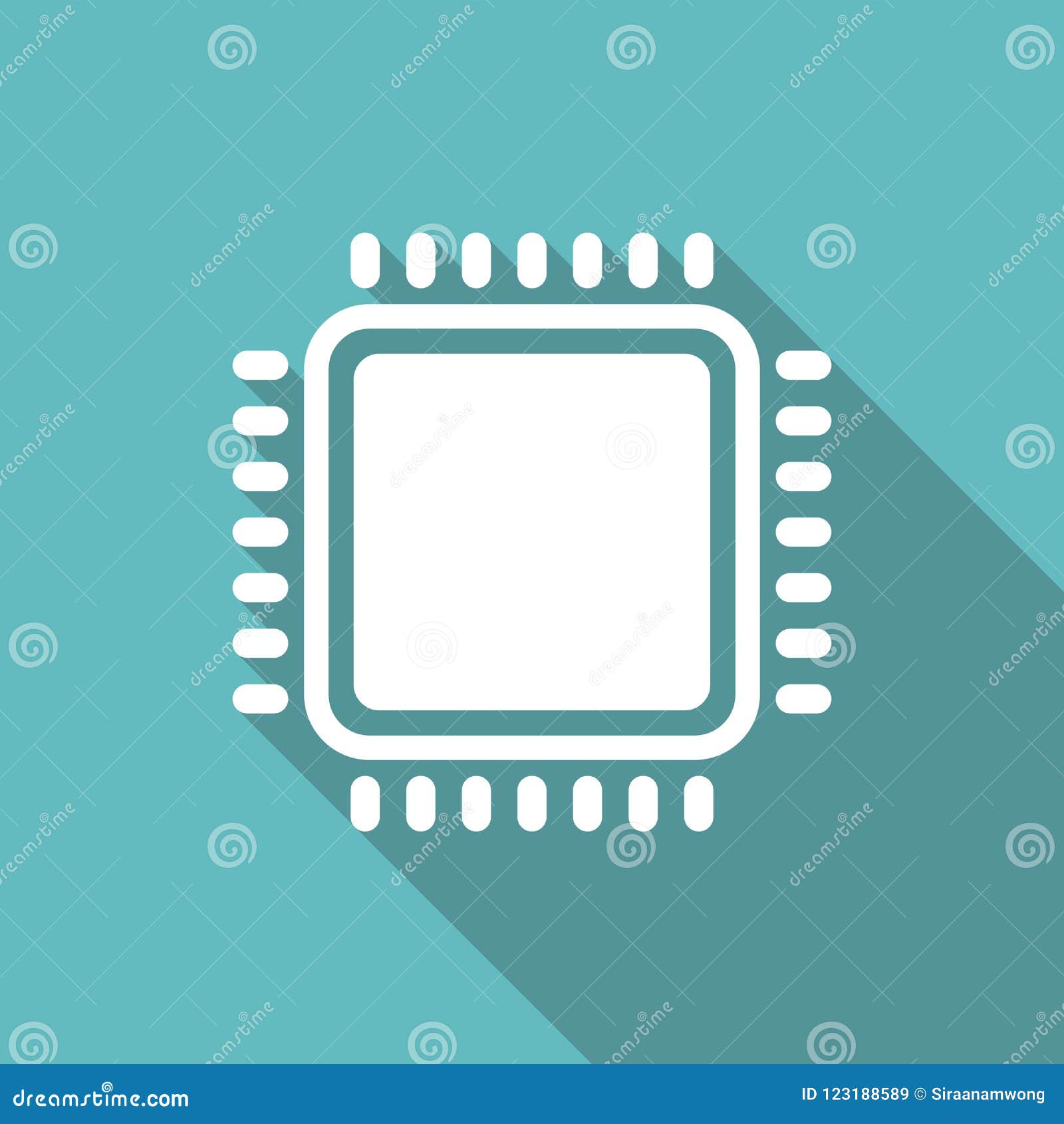 CPU Microprocessor Vector Illustration Stock Vector - Illustration of ...