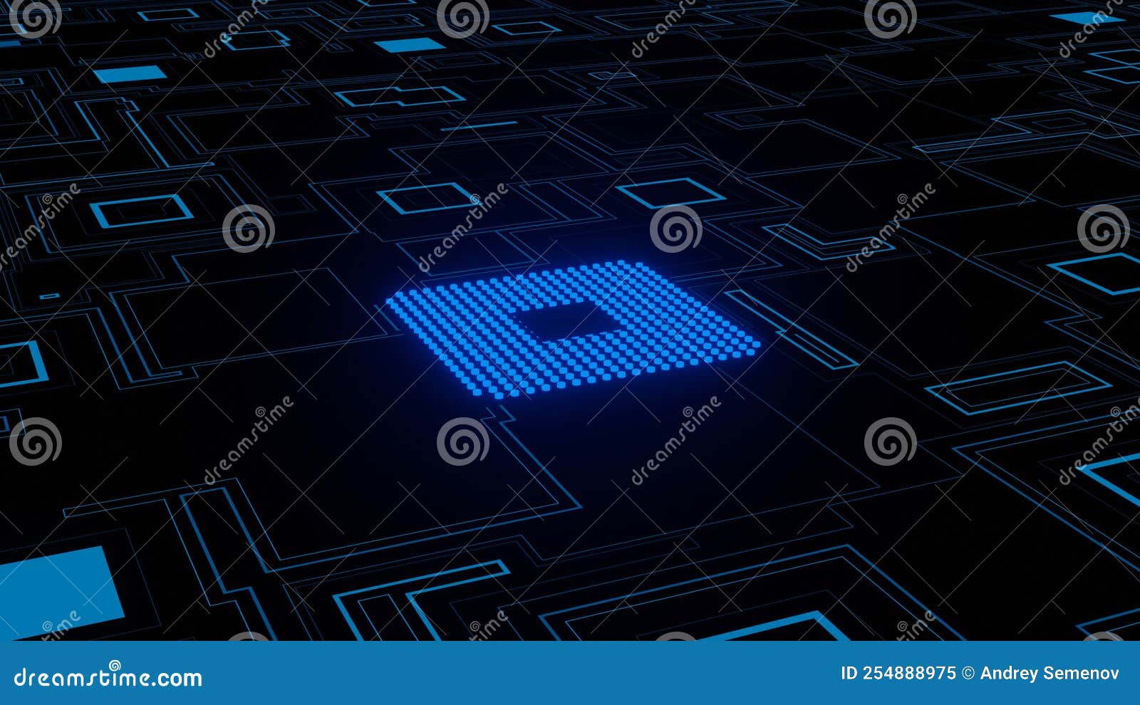 CPU. Modern processor stock video. Video of communication - 254888975