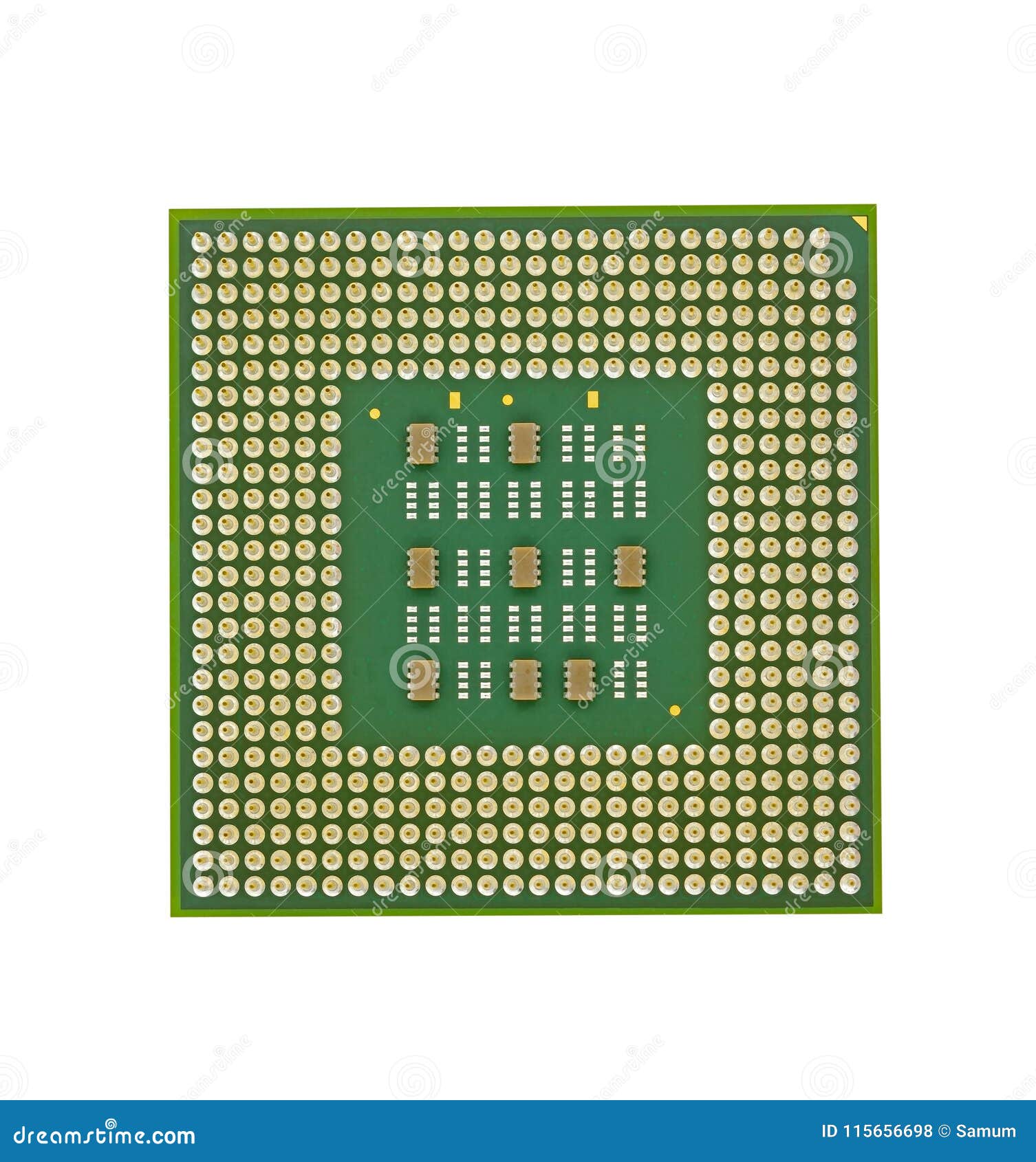 CPU Moderna Aislada En Blanco Foto de archivo - Imagen de silicio ...