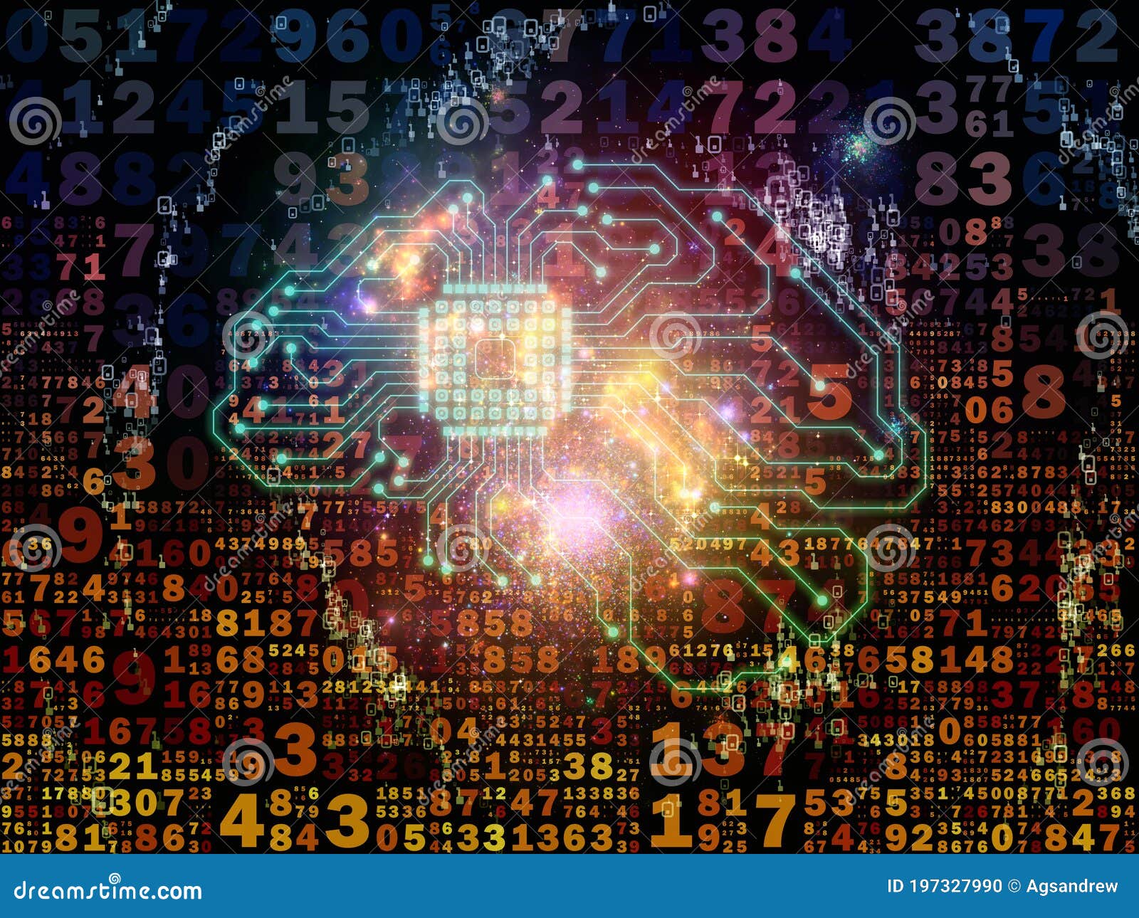 CPU Over Number stock illustration. Illustration of code - 197327990