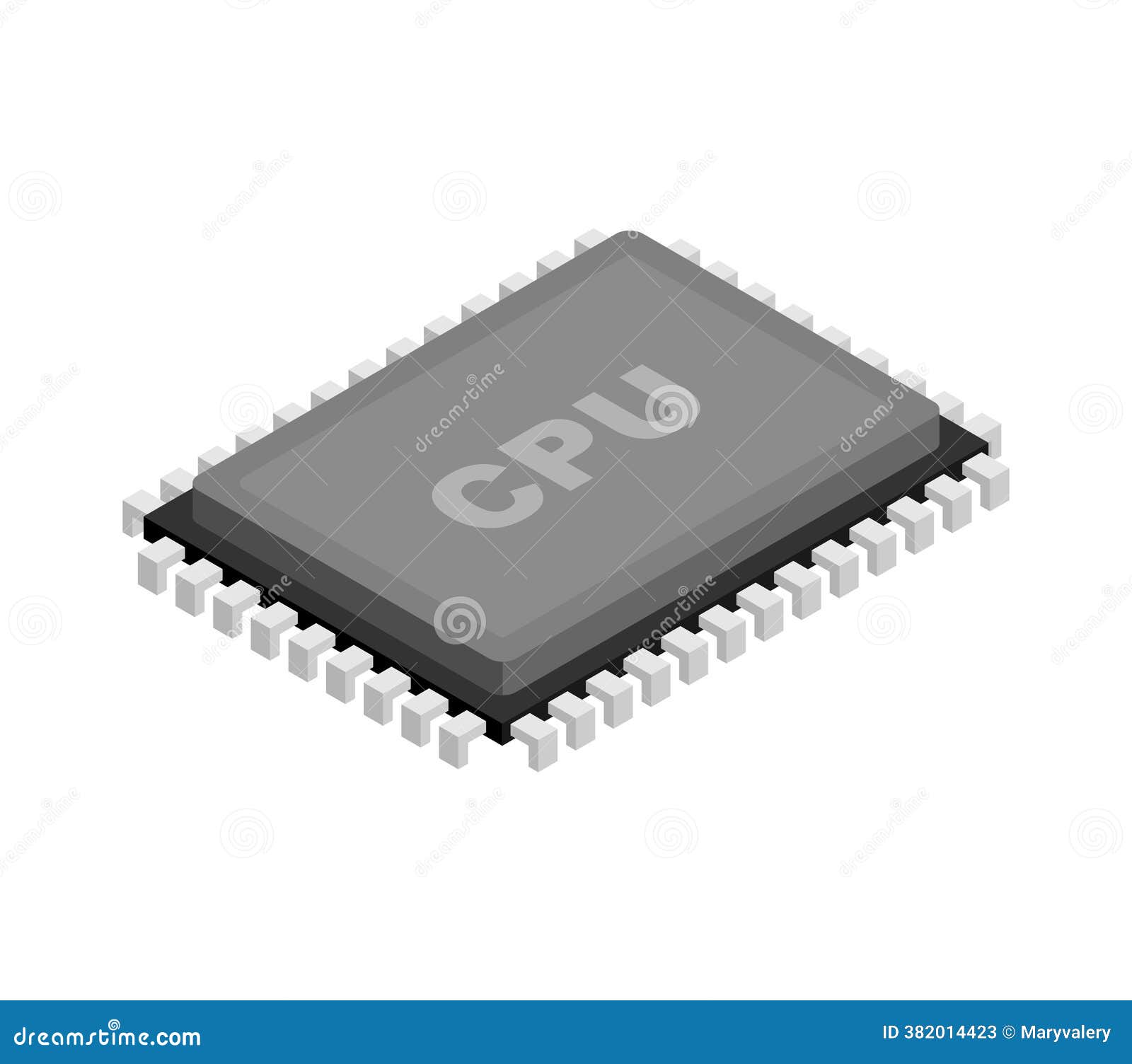 GPU Processor, Cpu Isolated On Black Background. New Technologies, Fast ...