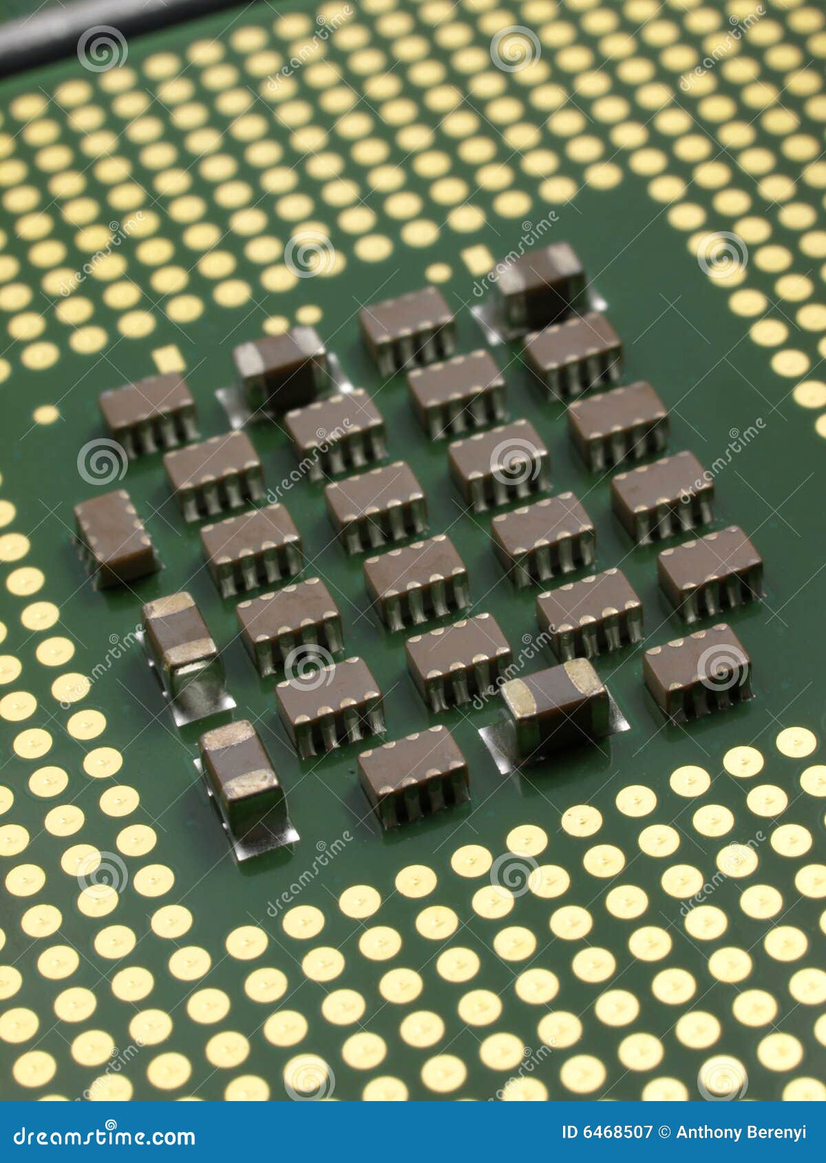 CPU Perspective Quarter View Close Up Stock Image - Image of circuit ...