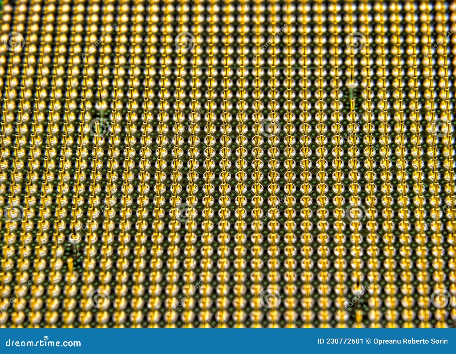 CPU Pins. Central Processor Unit Upside-down Stock Image - Image of ...