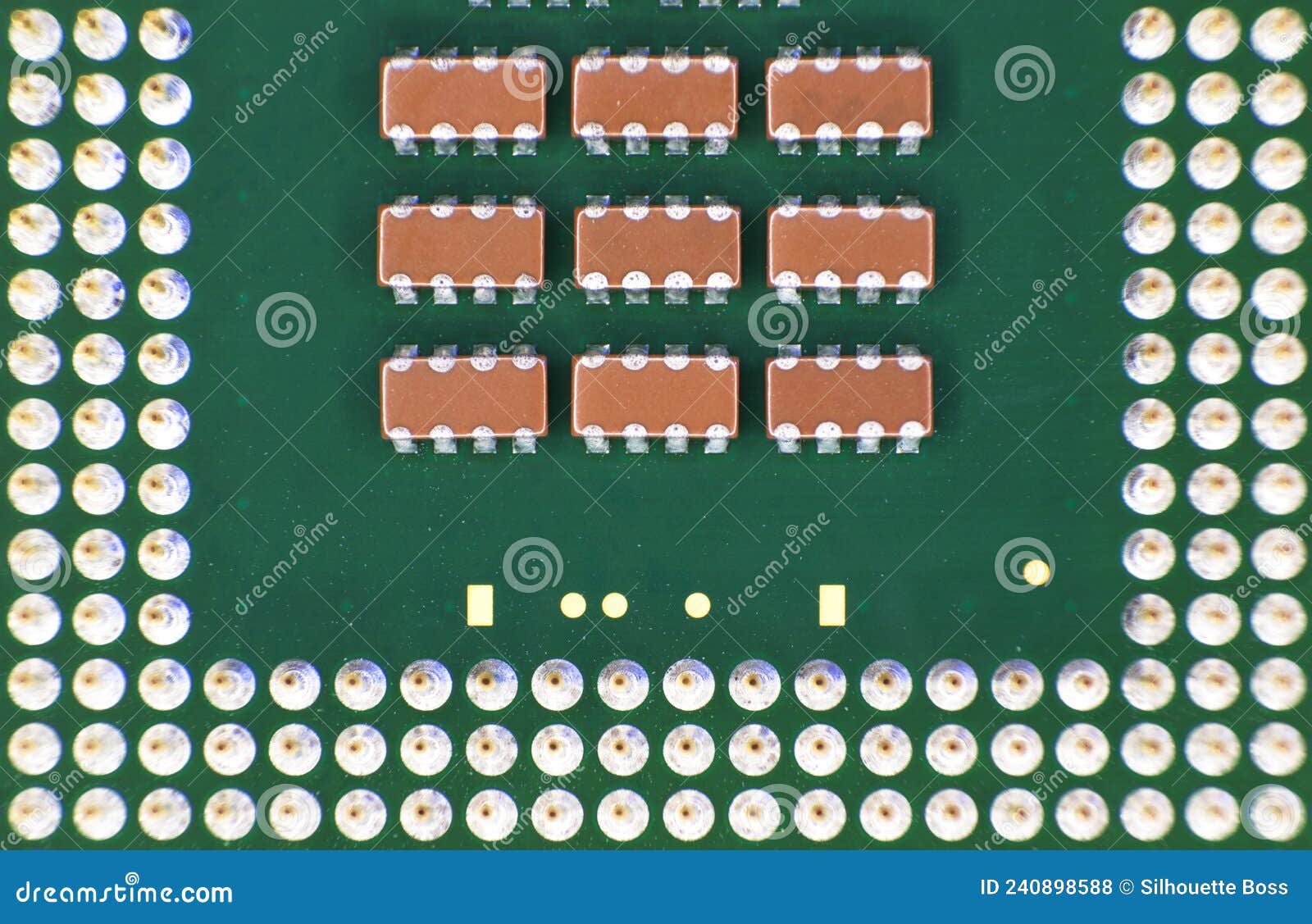 Cpu Pins and Chip, Microchip Processor Legs Computer Component ...