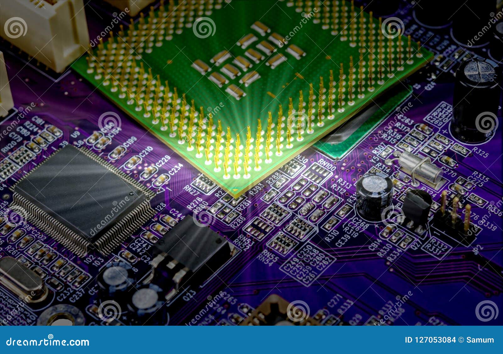 Cpu Pins and Circuit Mother Board Stock Photo - Image of equipment ...