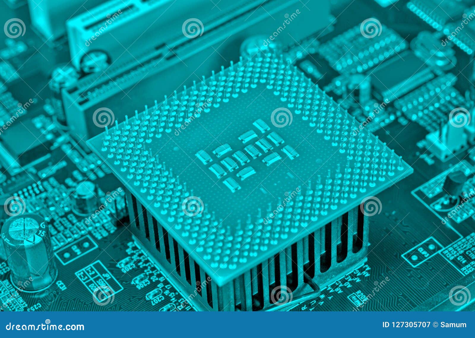 Cpu Pins and Circuit Mother Board Stock Image - Image of circuit ...