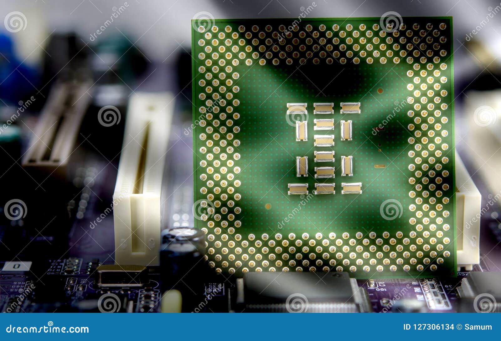 Cpu Pins and Circuit Mother Board Stock Photo - Image of network, board ...