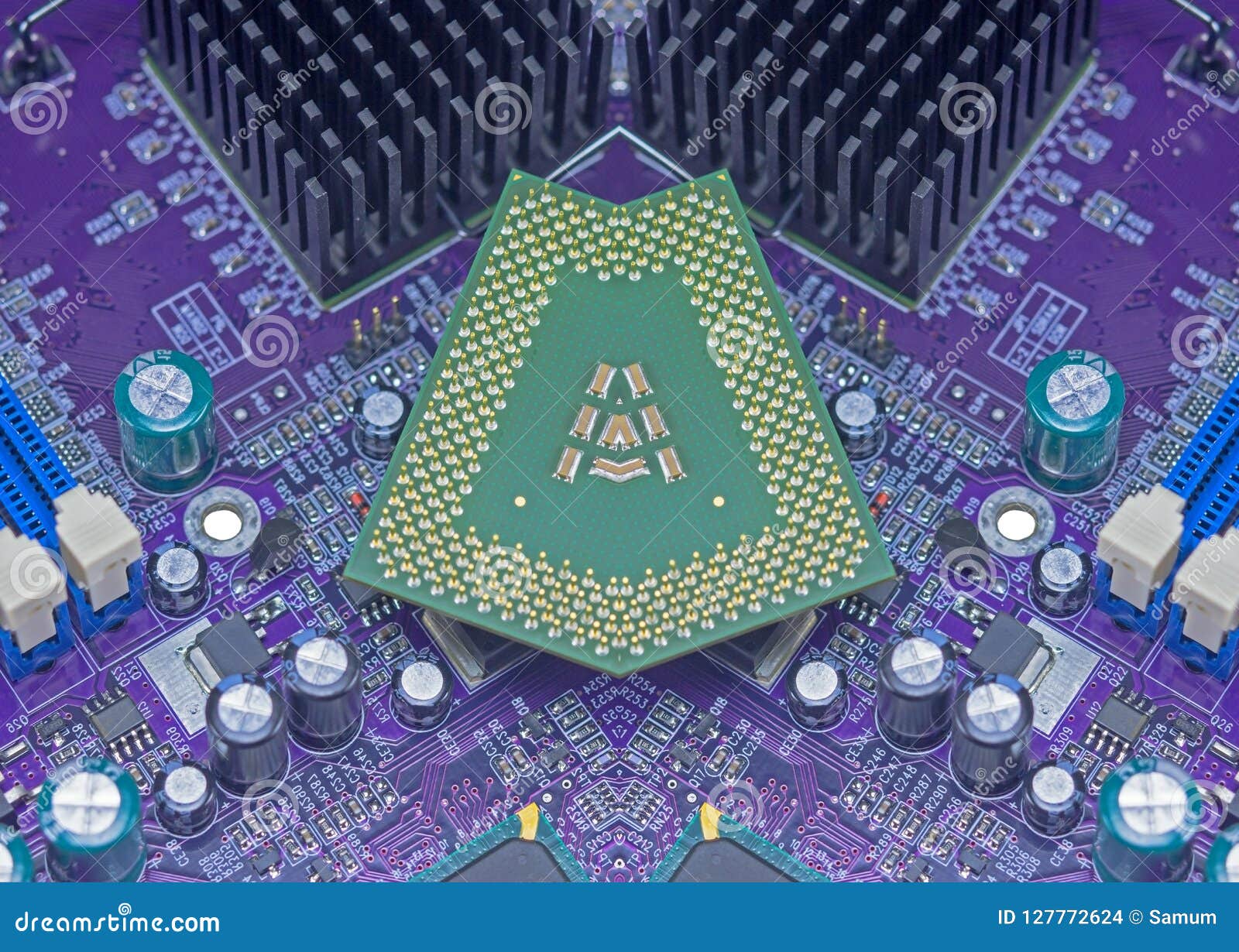 Cpu Pins and Circuit Mother Board Stock Photo - Image of network ...