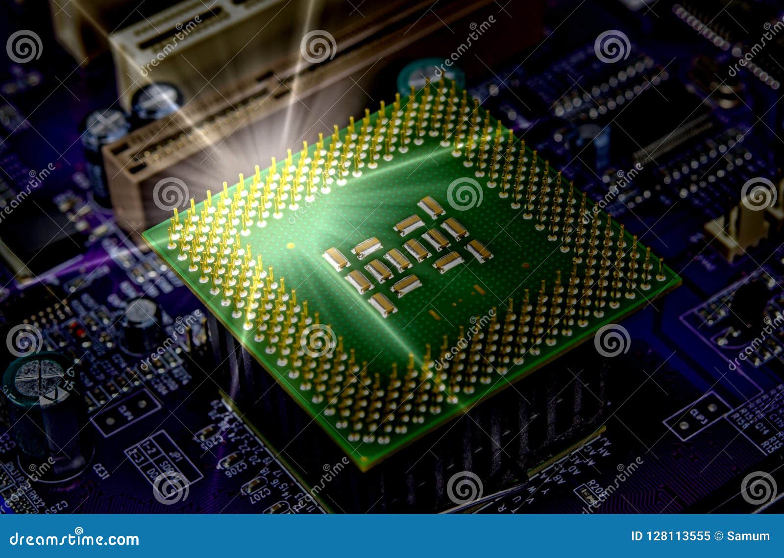 Cpu Pins and Circuit Mother Board Stock Image - Image of computing ...
