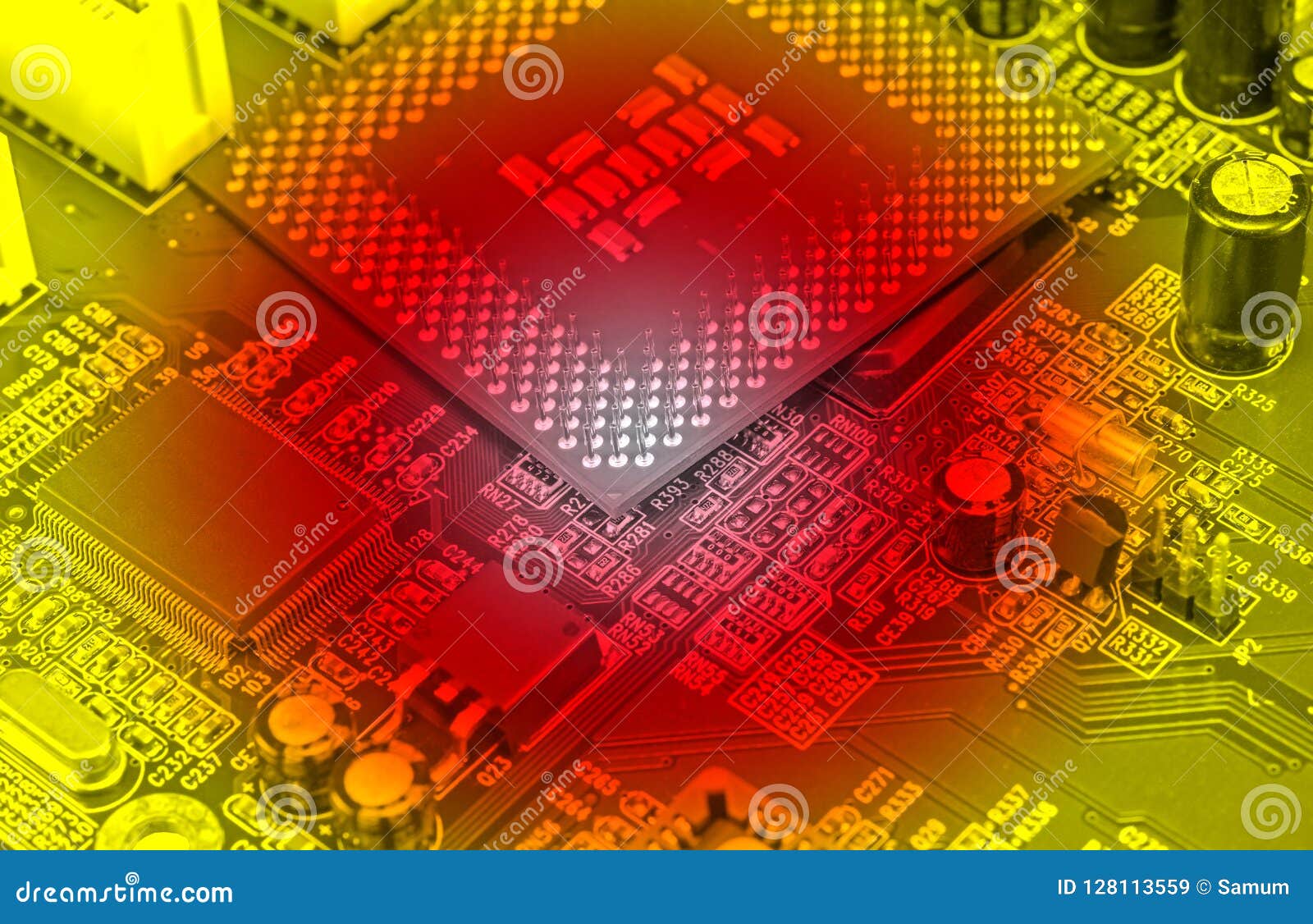 Cpu Pins and Circuit Mother Board Stock Image - Image of chip ...