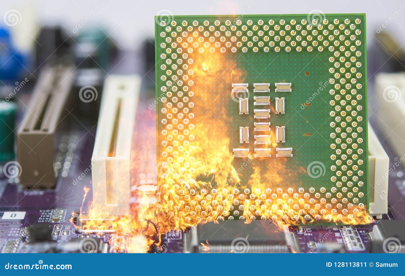 Cpu Pins and Circuit Mother Board Stock Image - Image of power ...