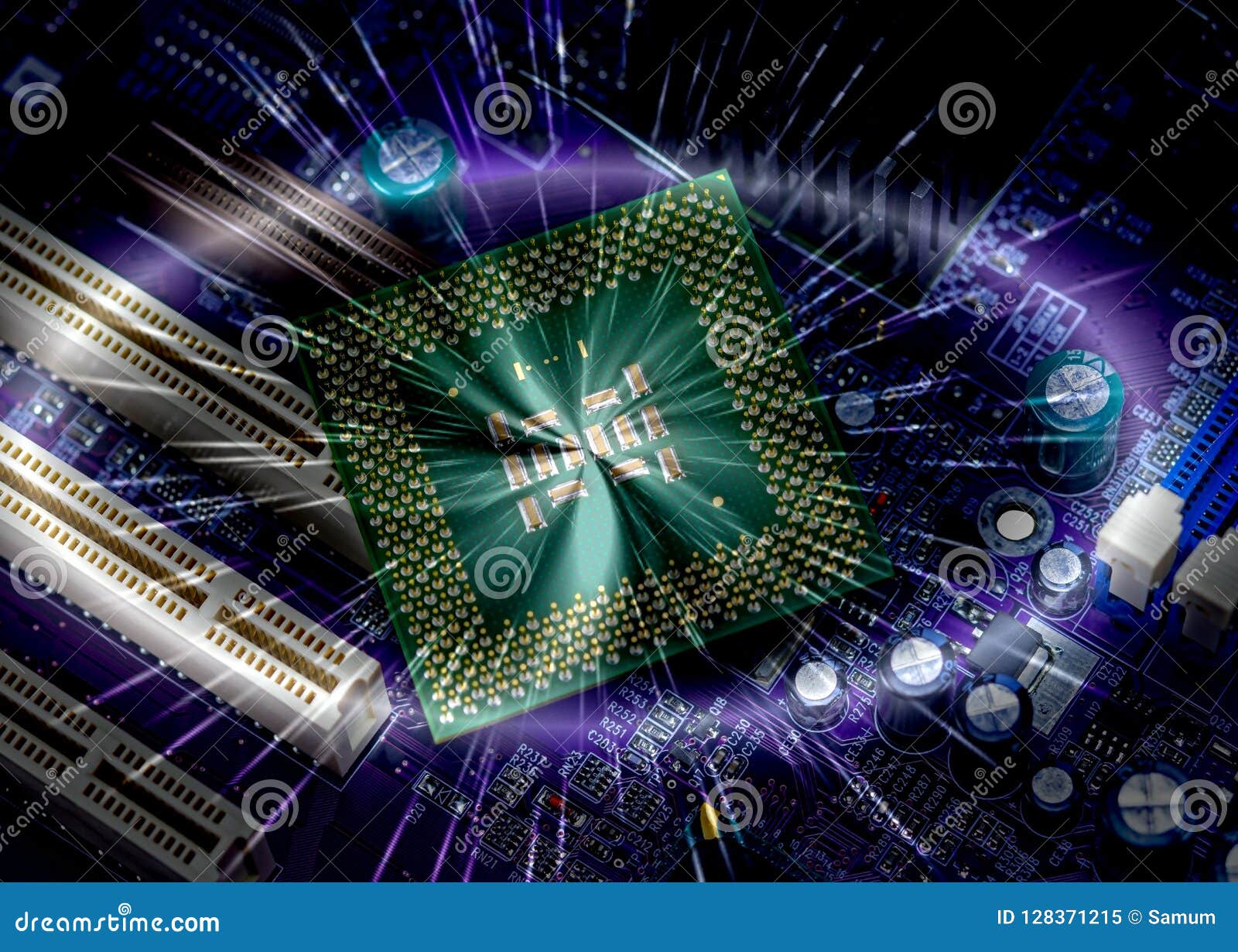 Cpu Pins and Circuit Mother Board Stock Image - Image of board, pattern ...