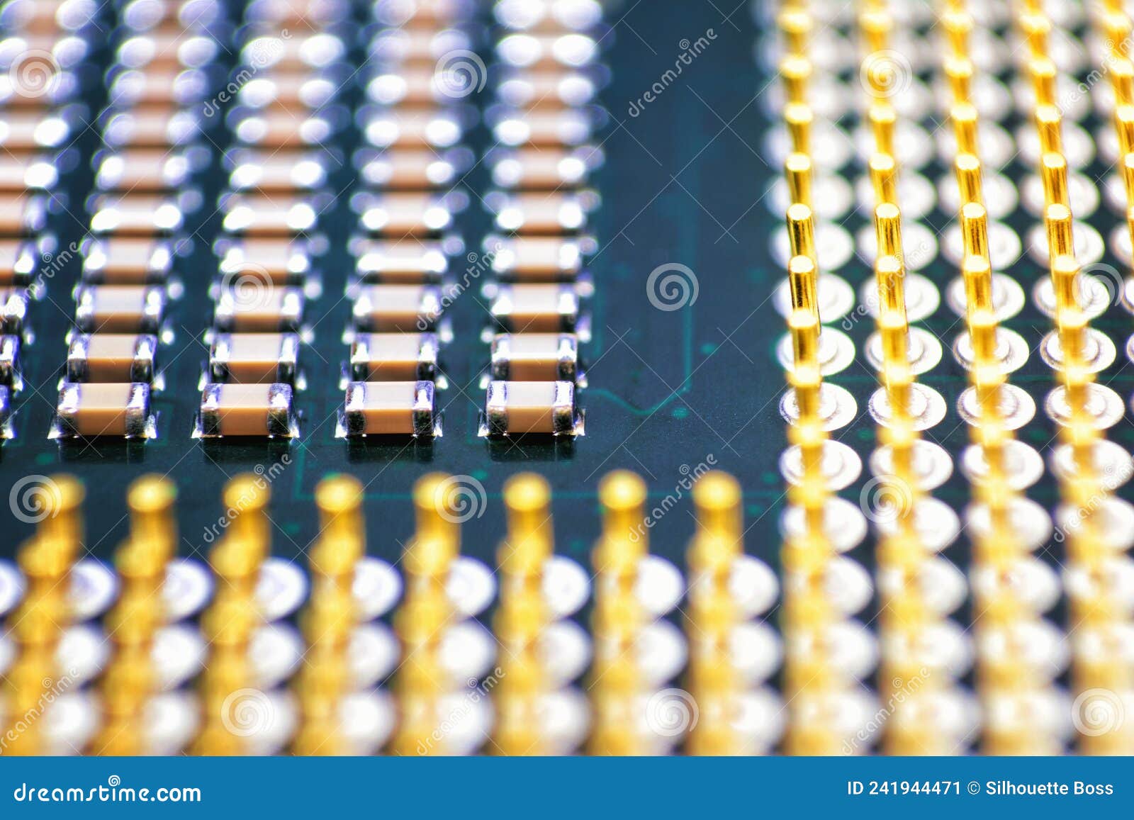 Cpu Pins Microchip Processor Legs Computer Component Technology. Macro Photography Stock Image ...
