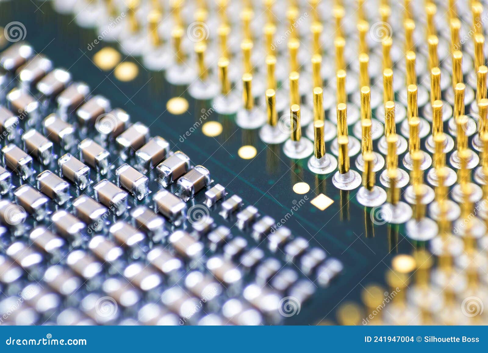 Cpu Pins Microchip Processor Legs Computer Component Technology. Macro Photography Stock Photo ...