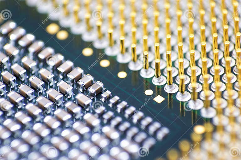 Cpu Pins Microchip Processor Legs Computer Component Technology. Macro ...