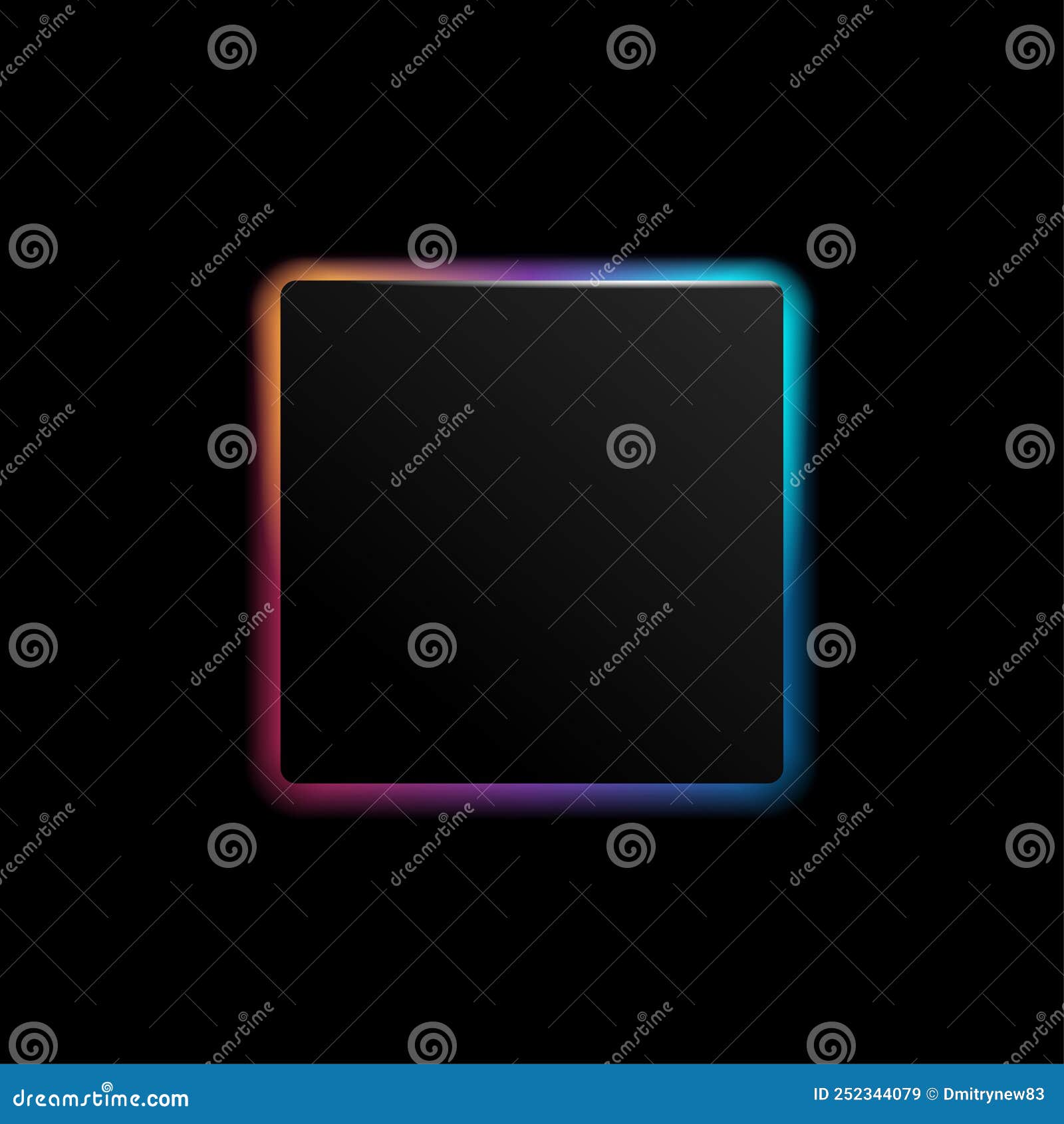 CPU Presentation Mock-up with Colourful Backlight Stock Vector ...