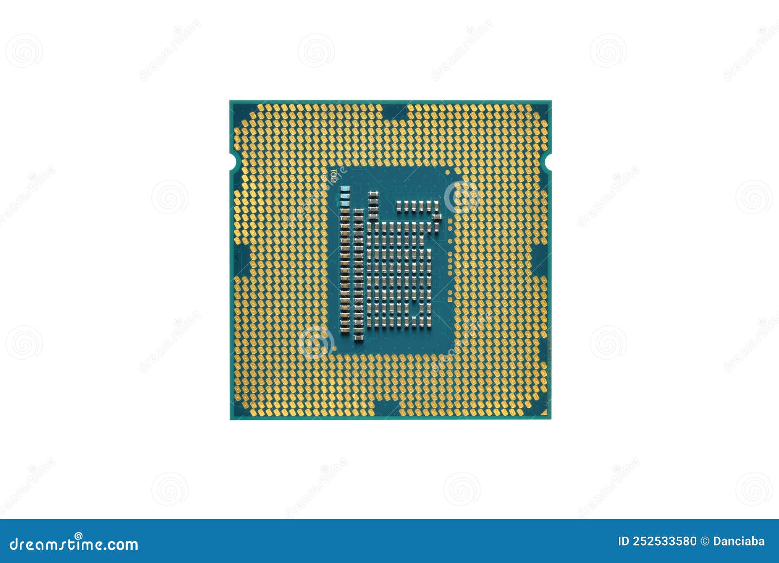 Cpu Processor Chip Isolated on White Stock Photo - Image of gold ...