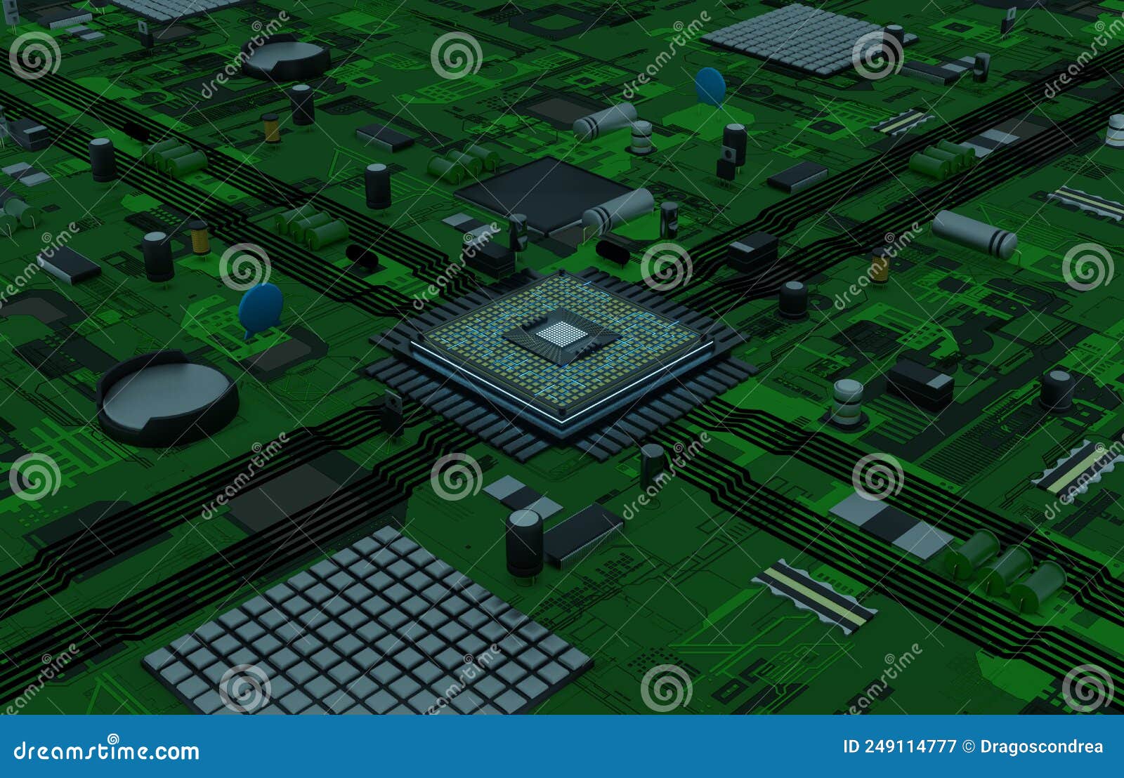 CPU Processor Circuit with Data Transmission and Advanced Engineering ...