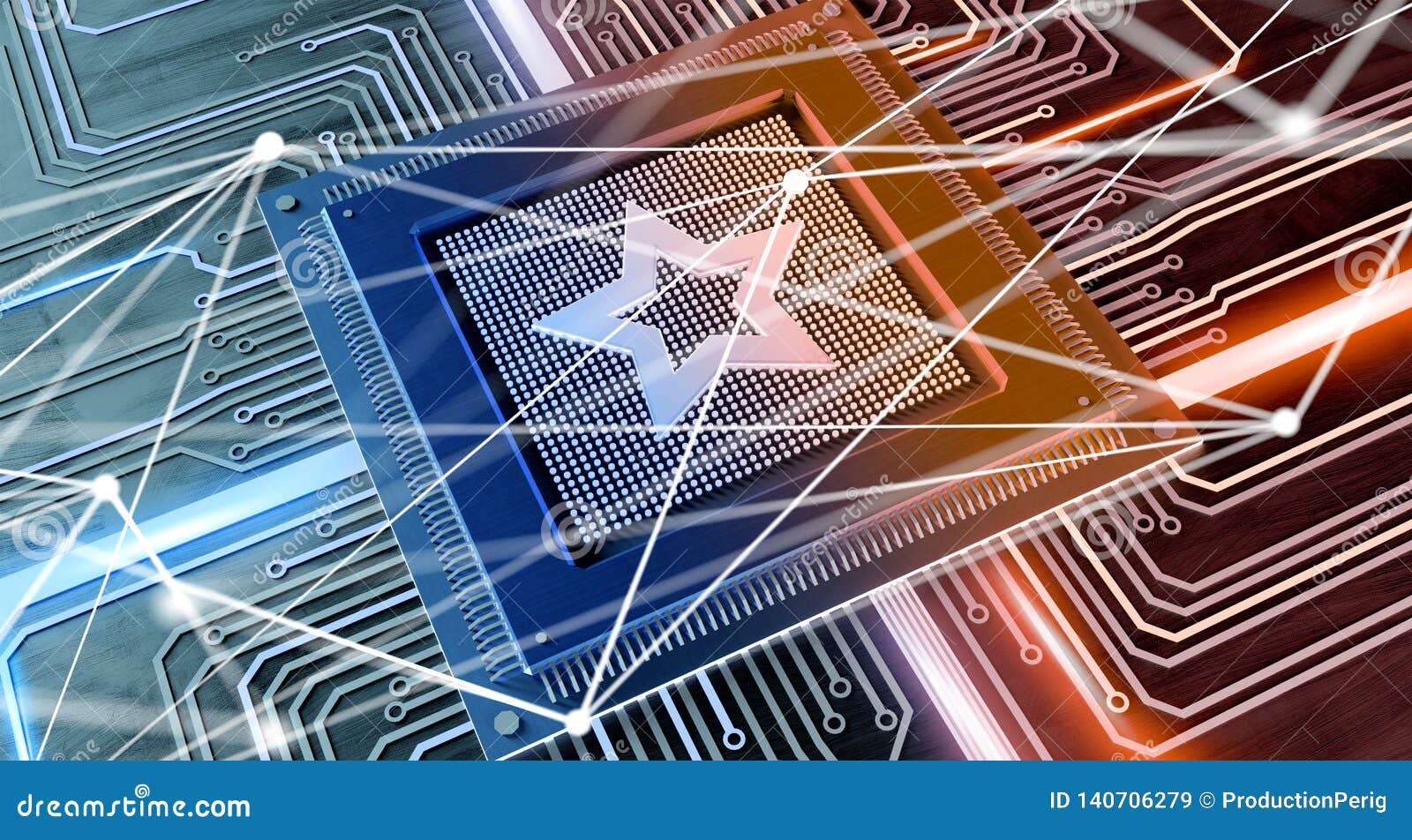 Star Network Topology Royalty-Free Stock Photography | CartoonDealer ...