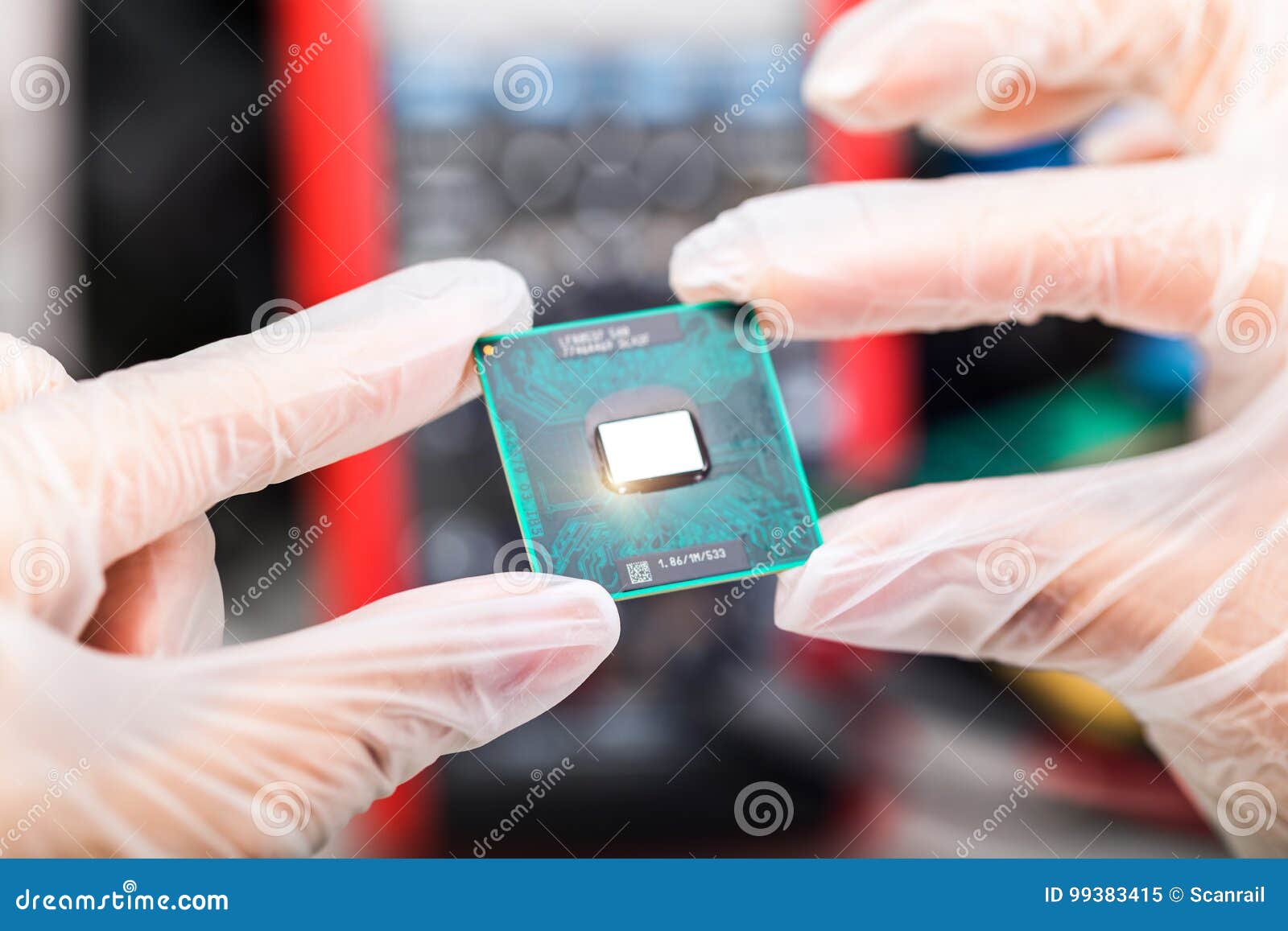 CPU processor in hands stock image. Image of device, manufacturing ...
