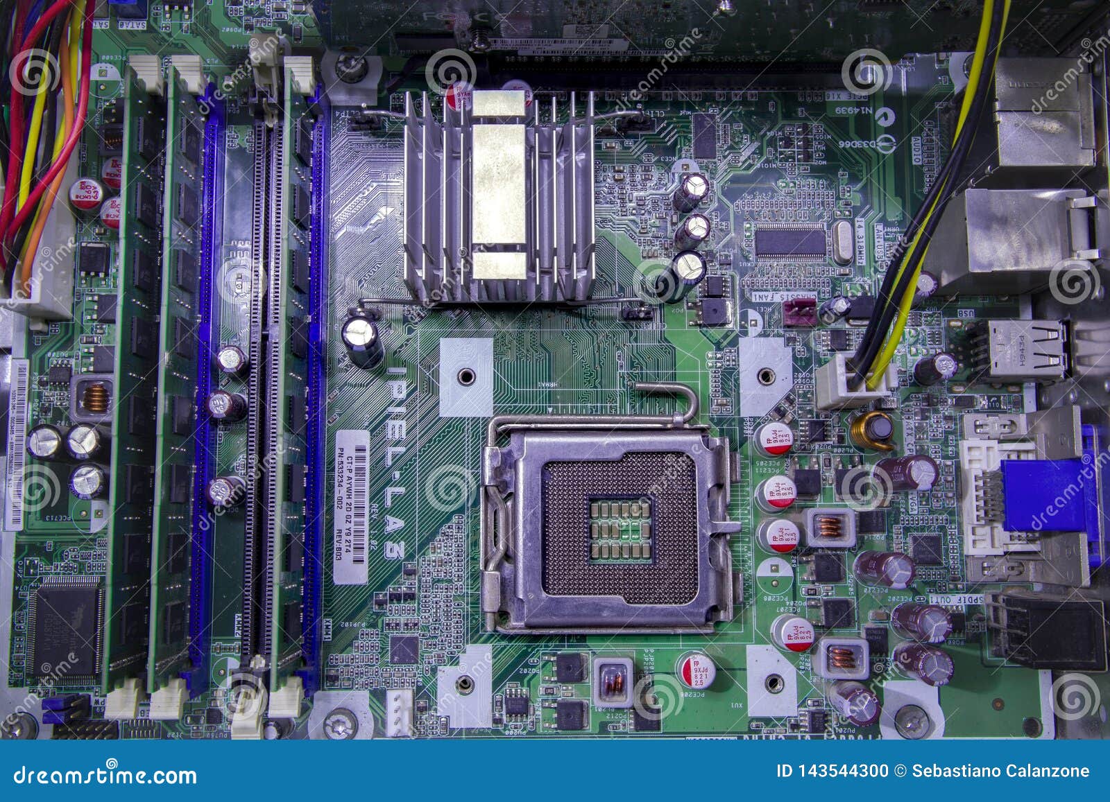 CPU Processor Housing Motherboard Computer Housing Stock Photo - Image ...