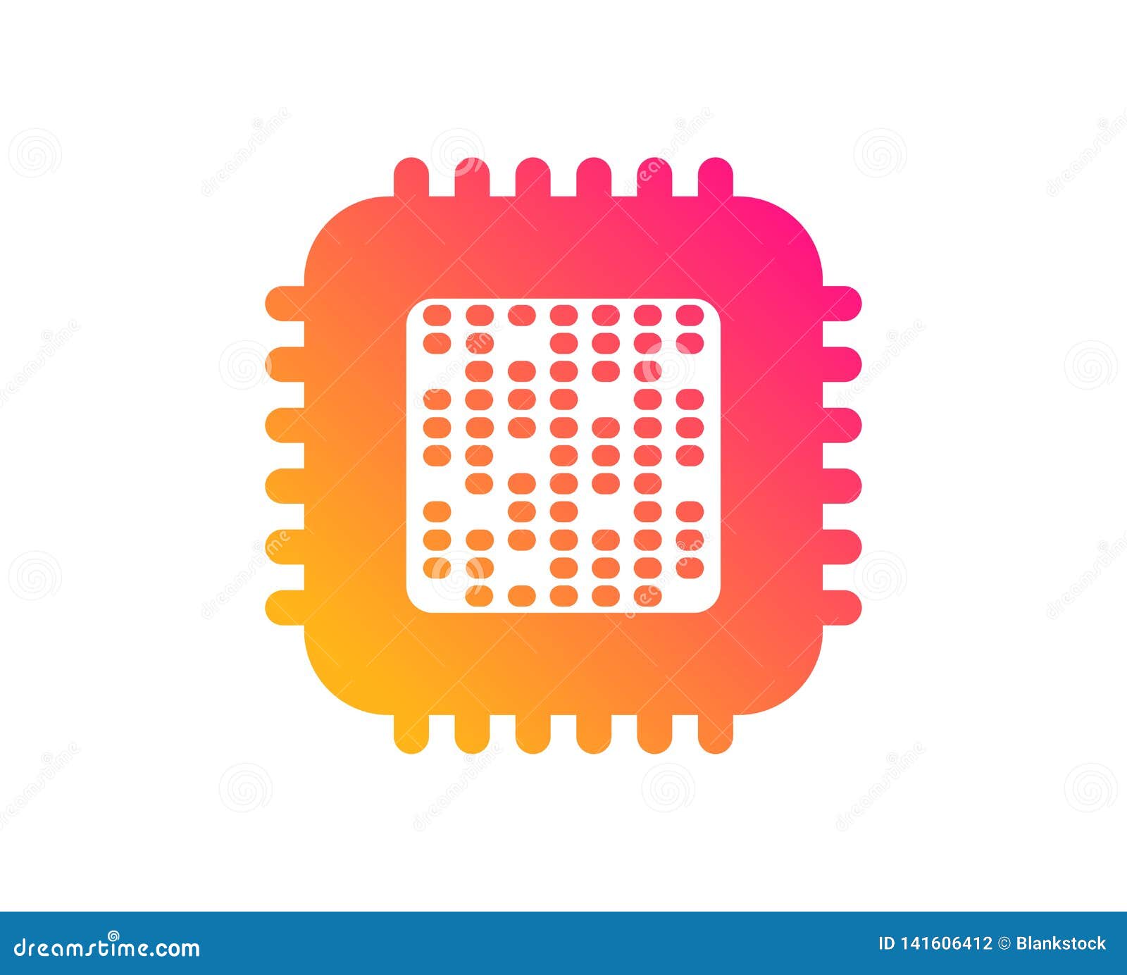 Cpu Processor Icon Computer Component Sign Vector Stock Vector