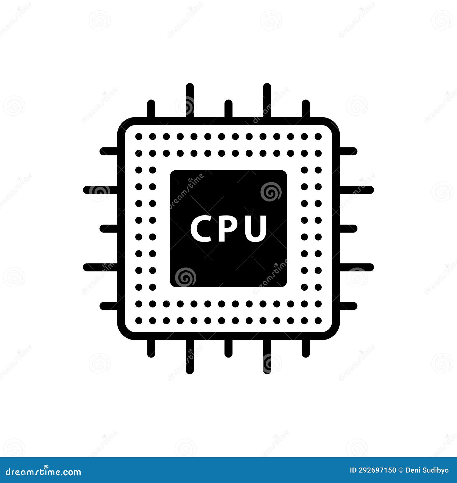 CPU Processor Icon Vector Design Templates Simple and Modern Stock ...