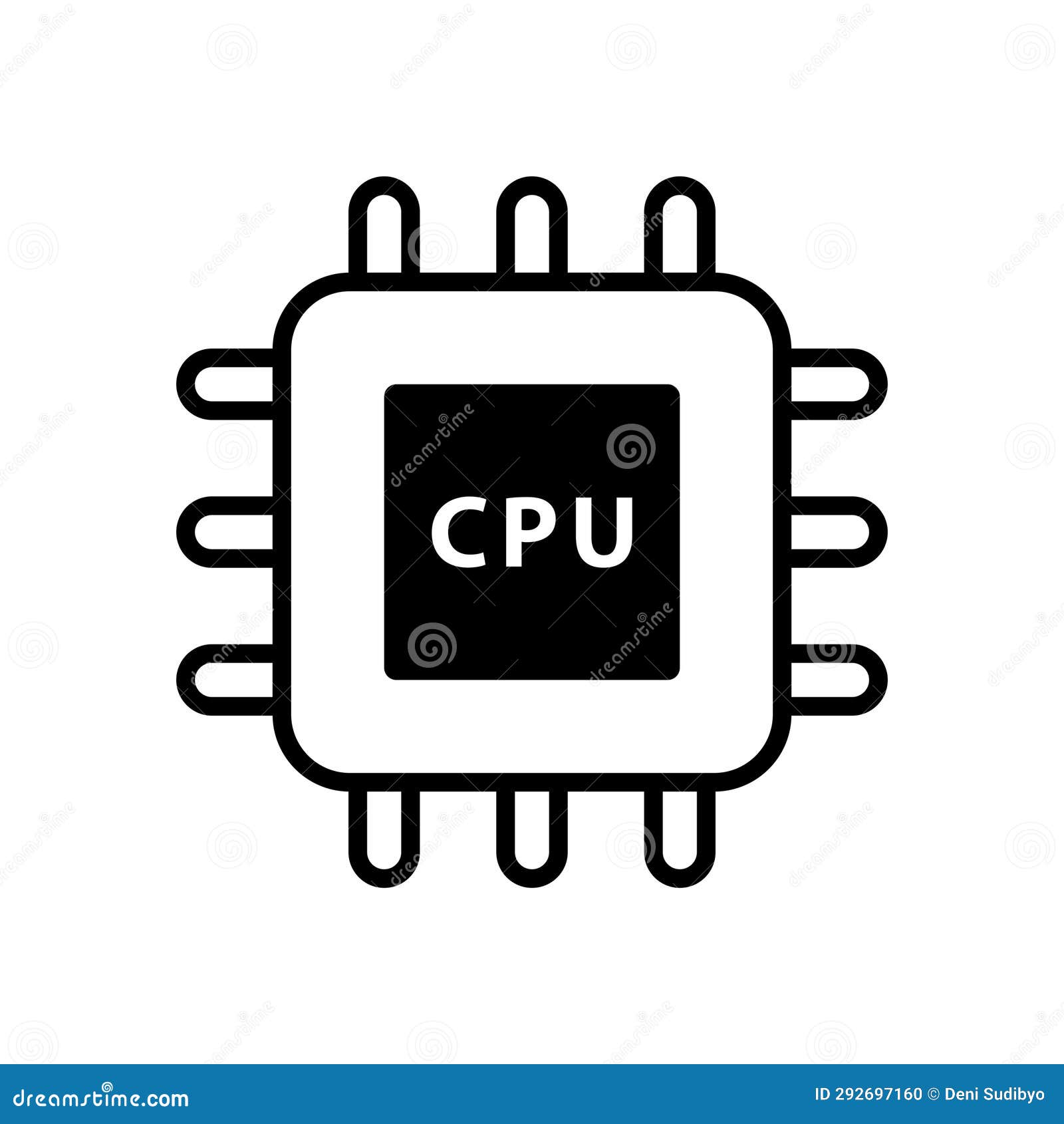 CPU Processor Icon Vector Design Templates Simple and Modern Stock ...