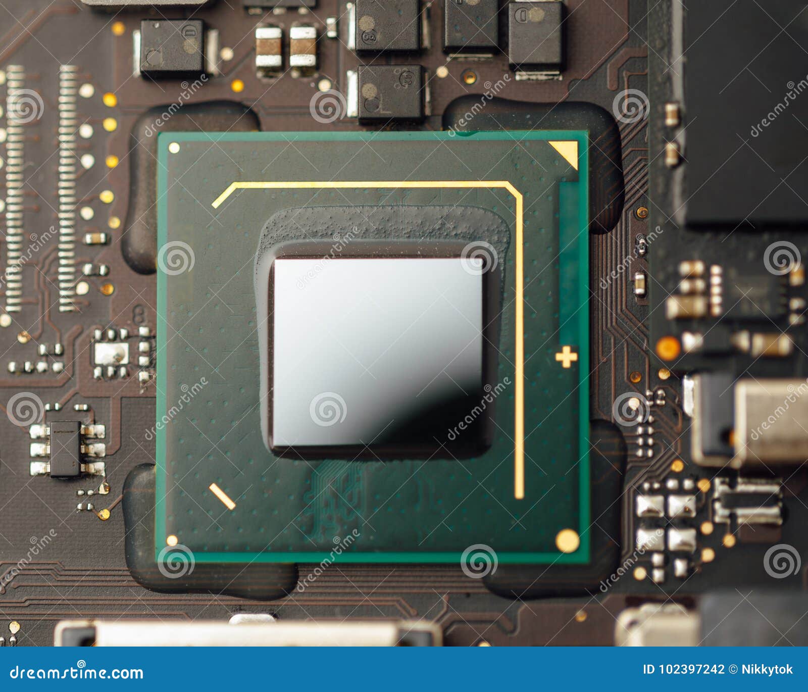Cpu processor of an laptop stock photo. Image of calculation - 102397242