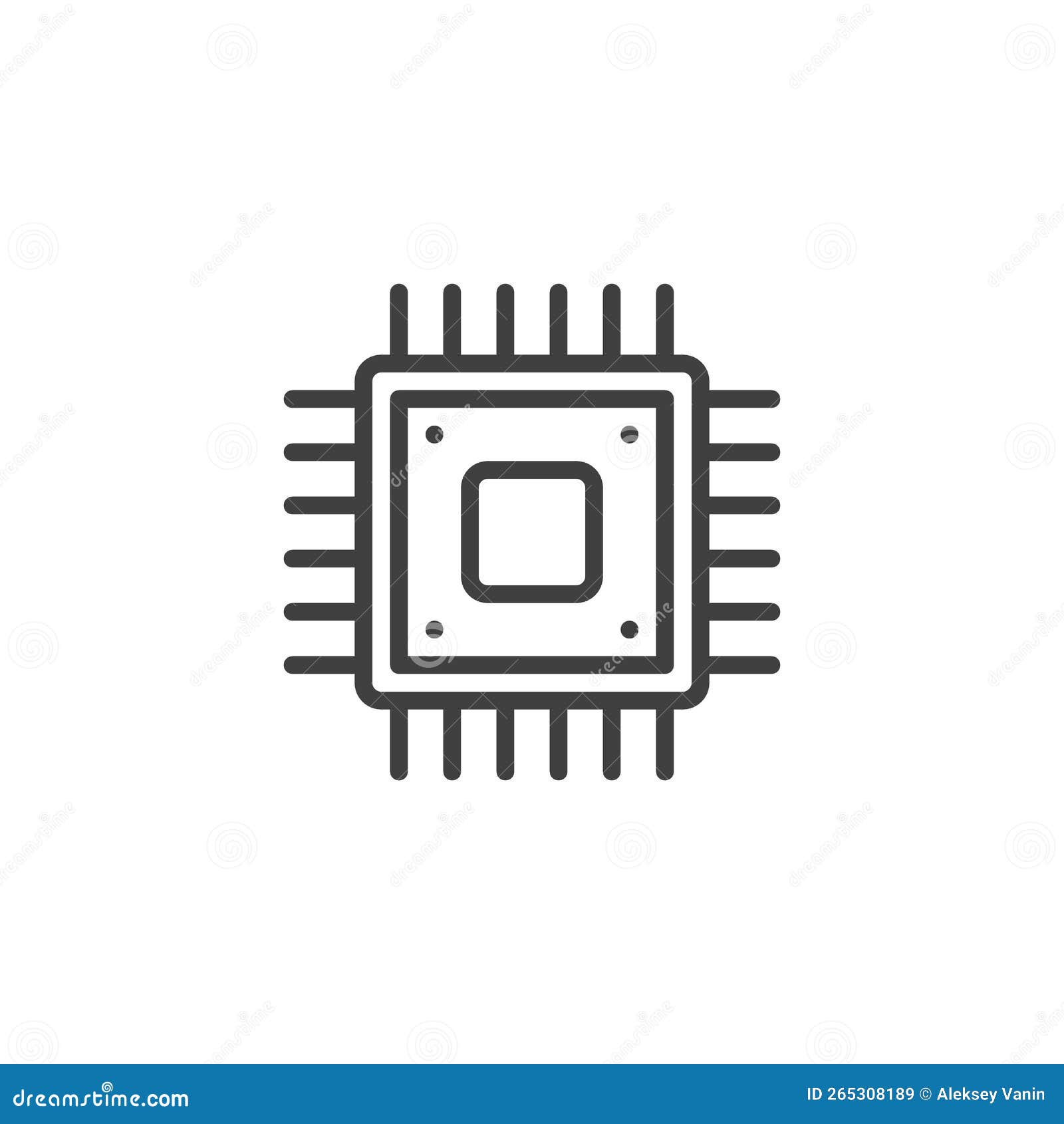 CPU processor line icon stock vector. Illustration of circuit - 265308189 CPU processor line icon stock vector. Illustration of circuit - 265308189