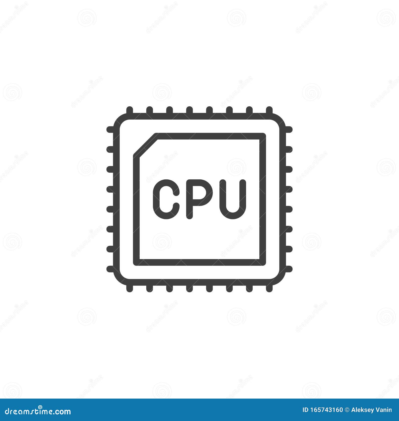 Processor Line Icons Collection. Speed, Power, Performance, Efficiency ...