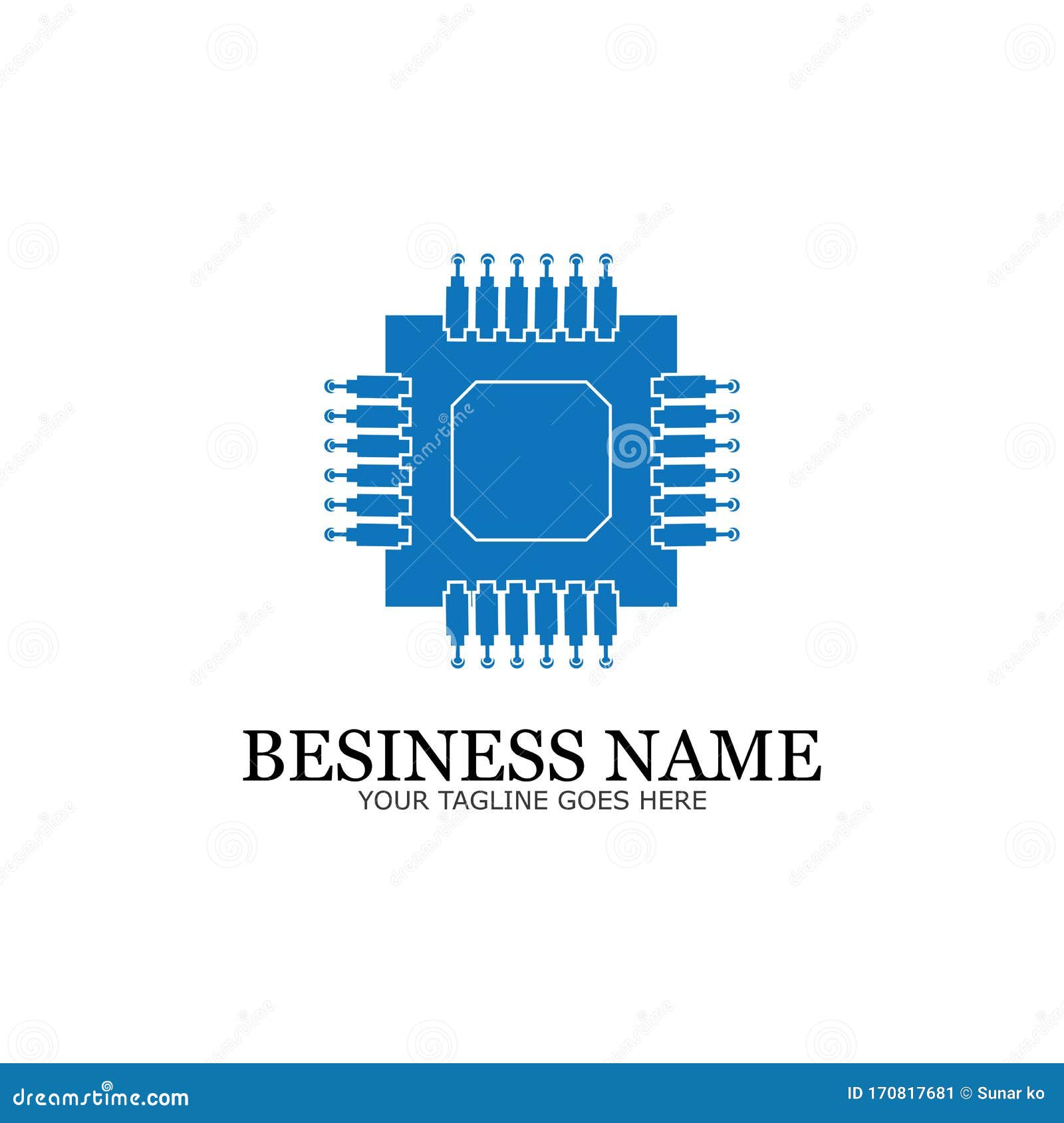 CPU Processor Line Vector Icon for Websites and Mobile Flat Design ...