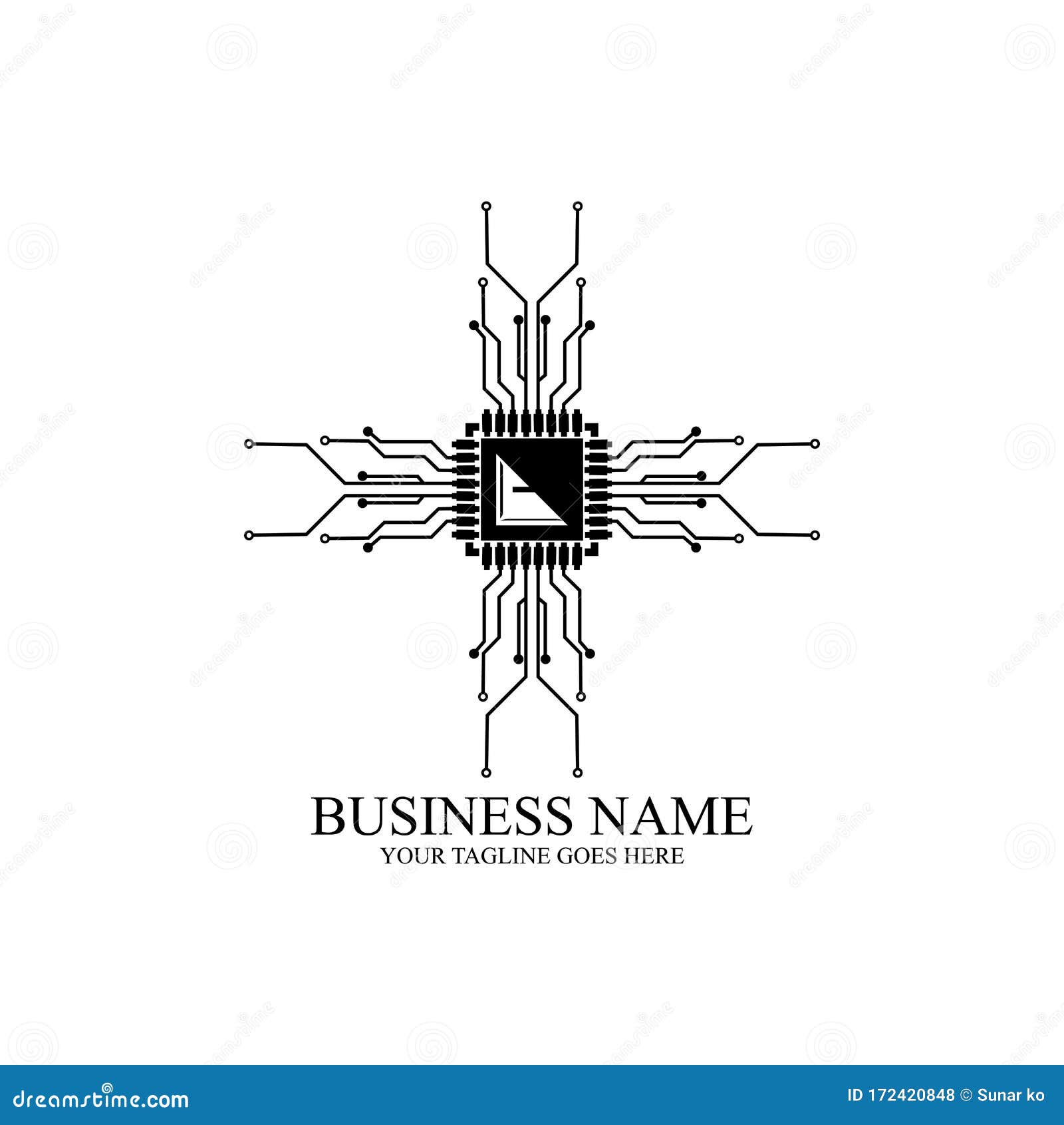 Cpu Processor Line Vector Icon For Websites And Mobile Flat Design