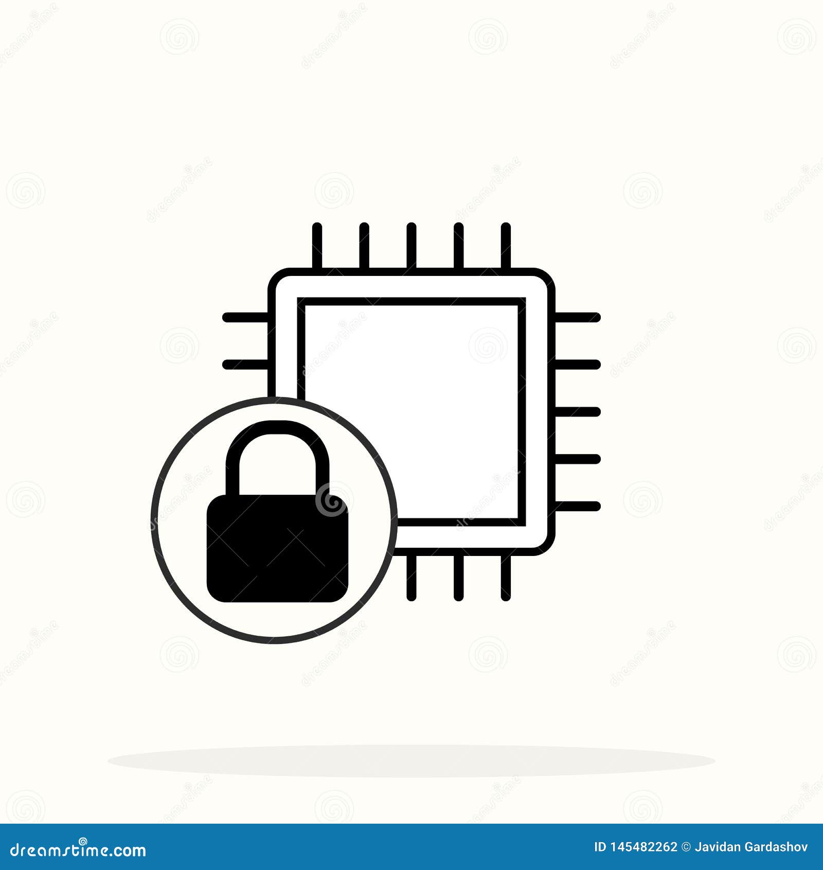 Chip With A Keyhole Opening Reveals Blue Gears Mechanism Royalty-Free ...
