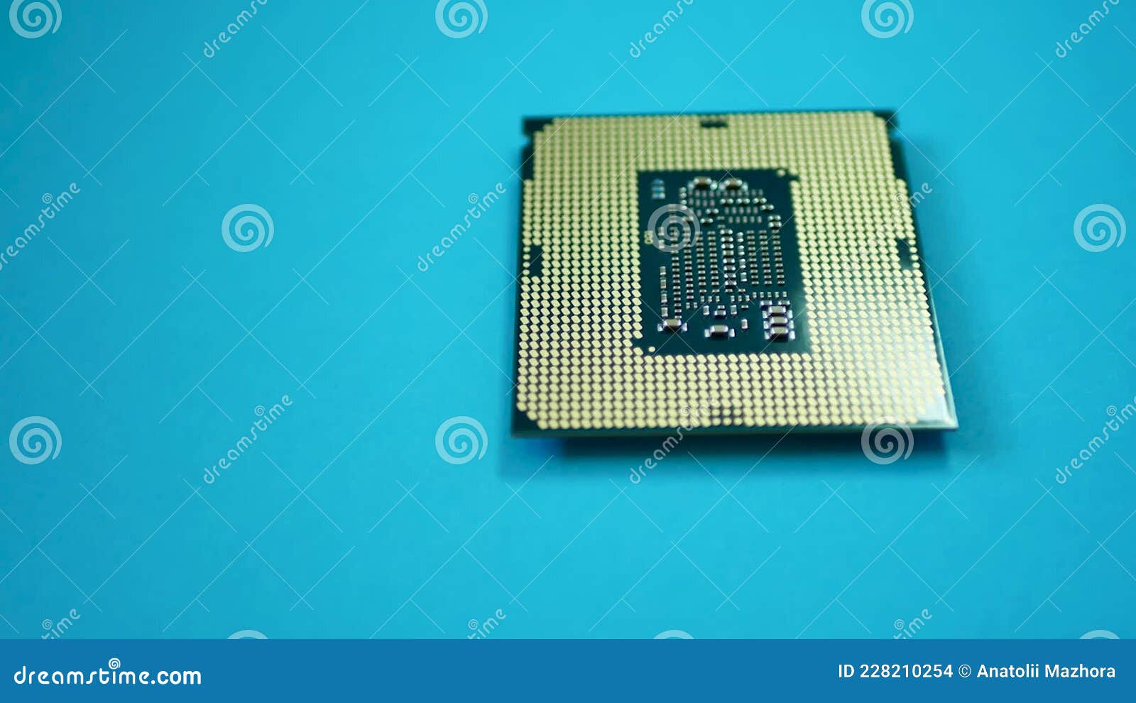CPU processor socket pins stock footage. Video of information - 228210254