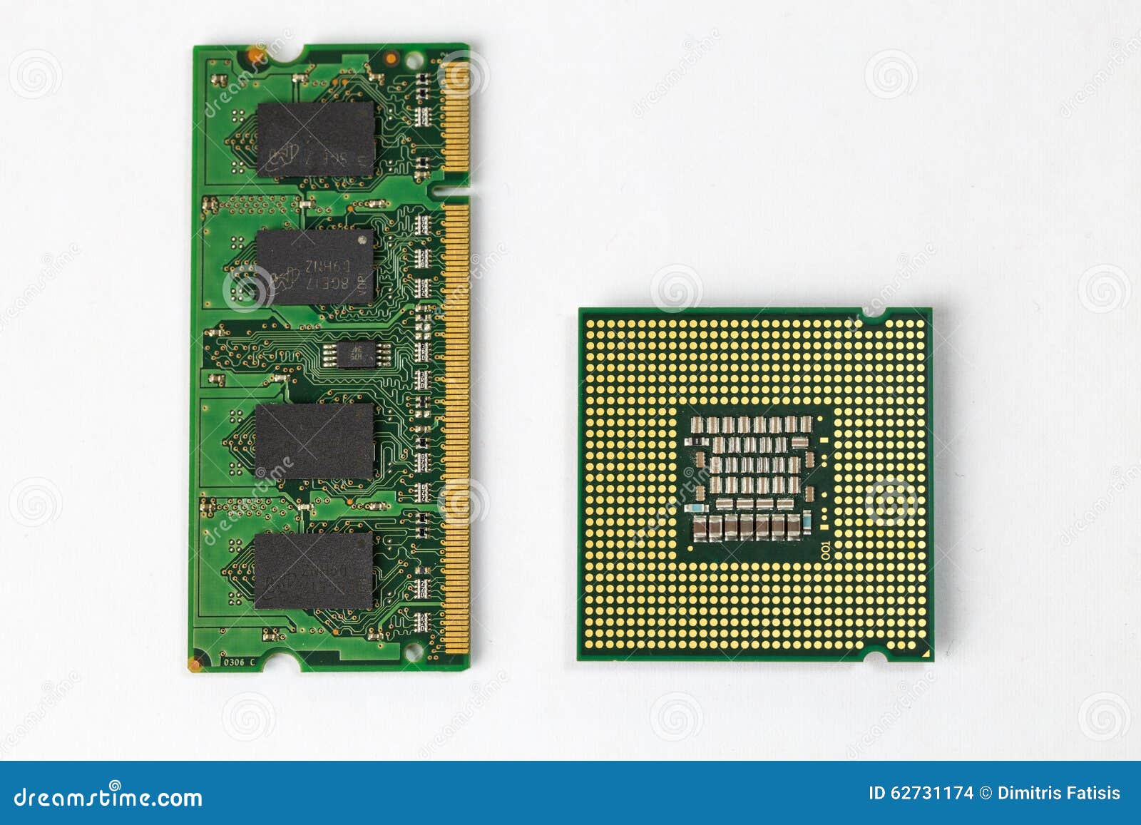 CPU and RAM chip stock photo. Image of chip, notch, computer - 62731174