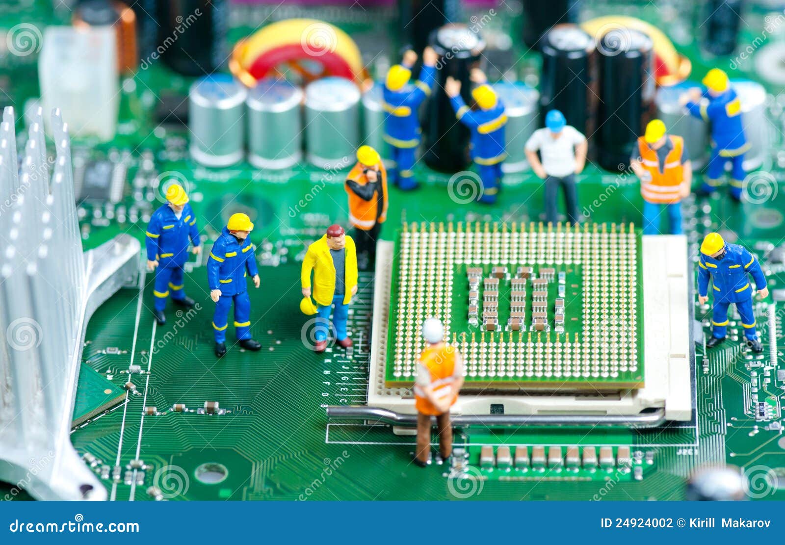 CPU Repair stock photo. Image of concept, fixing, miniature - 24924002