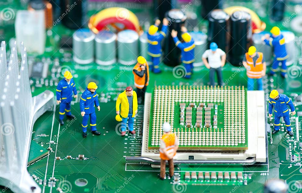 CPU Repair stock photo. Image of concept, fixing, miniature - 24924002
