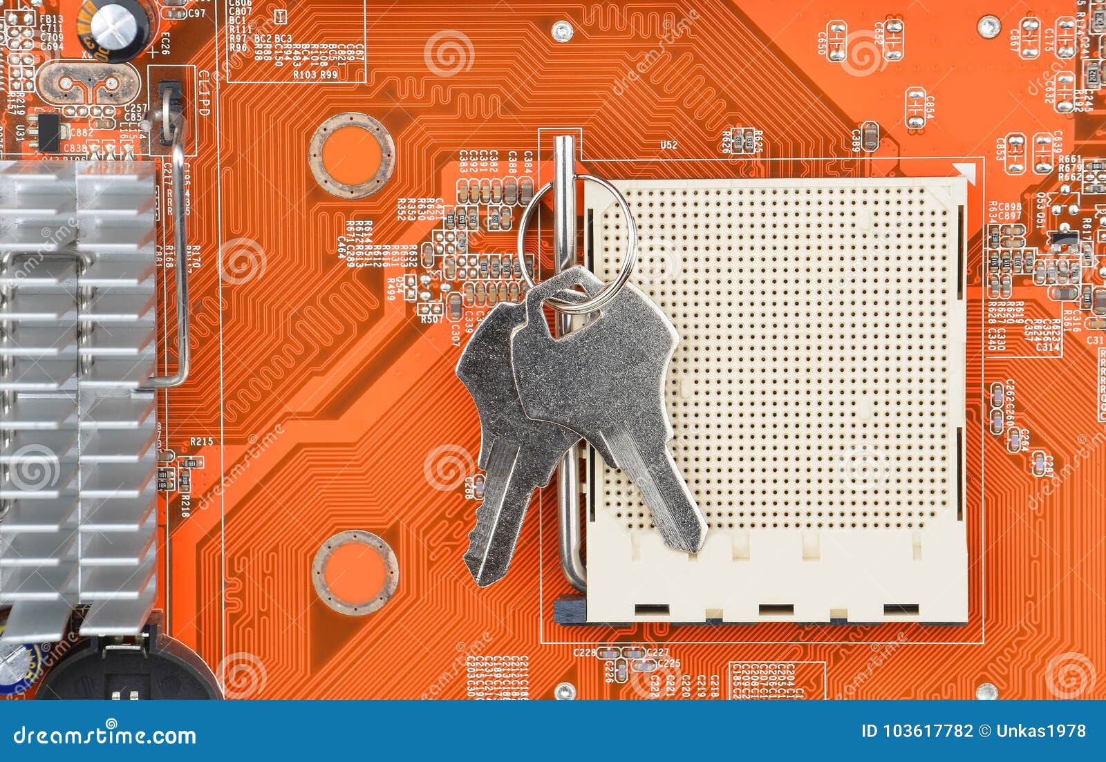 CPU slot and key stock photo. Image of hacker, hardware - 103617782