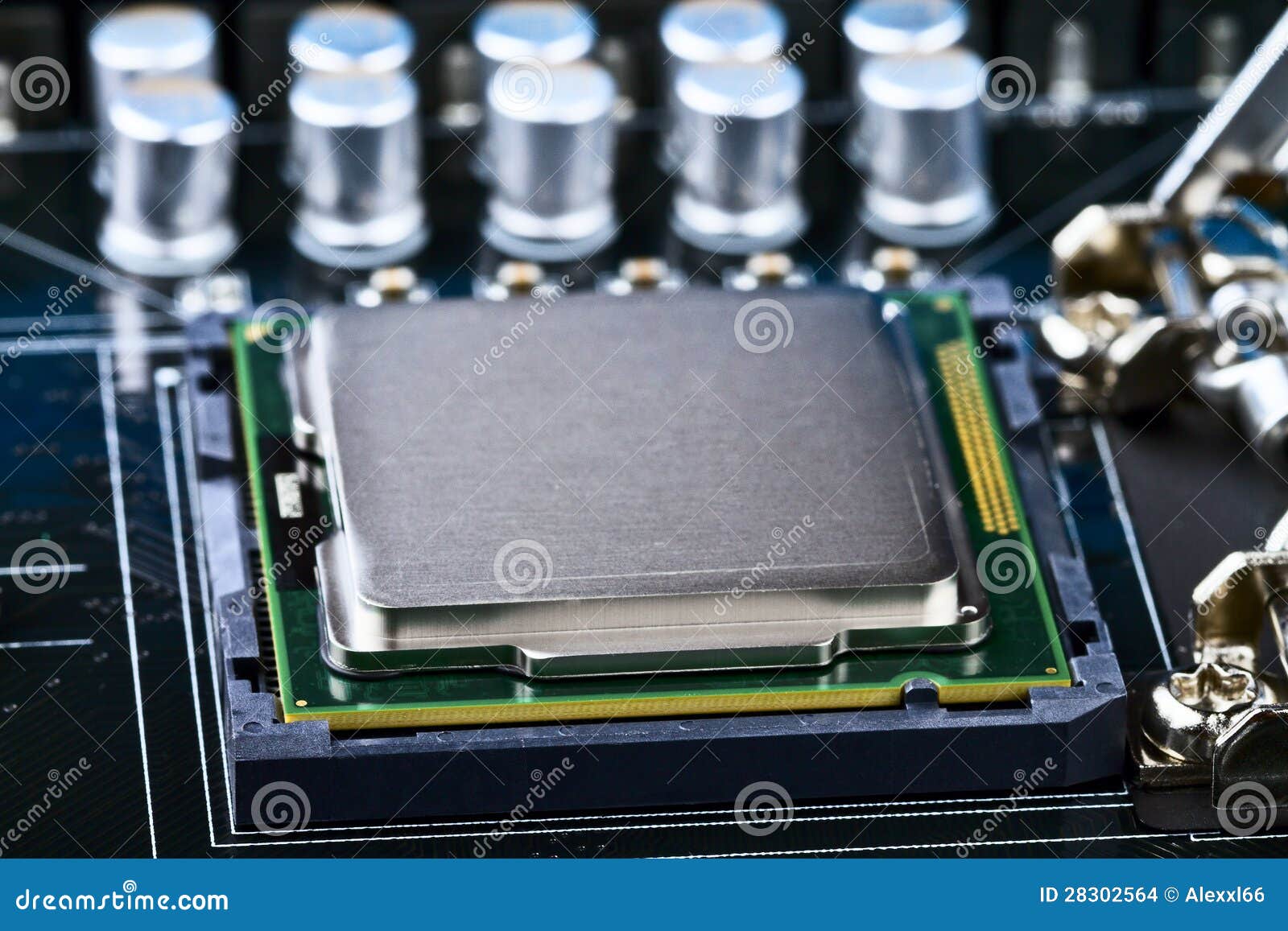 CPU socket stock photo. Image of closeup, capacitor, motherboard - 28302564