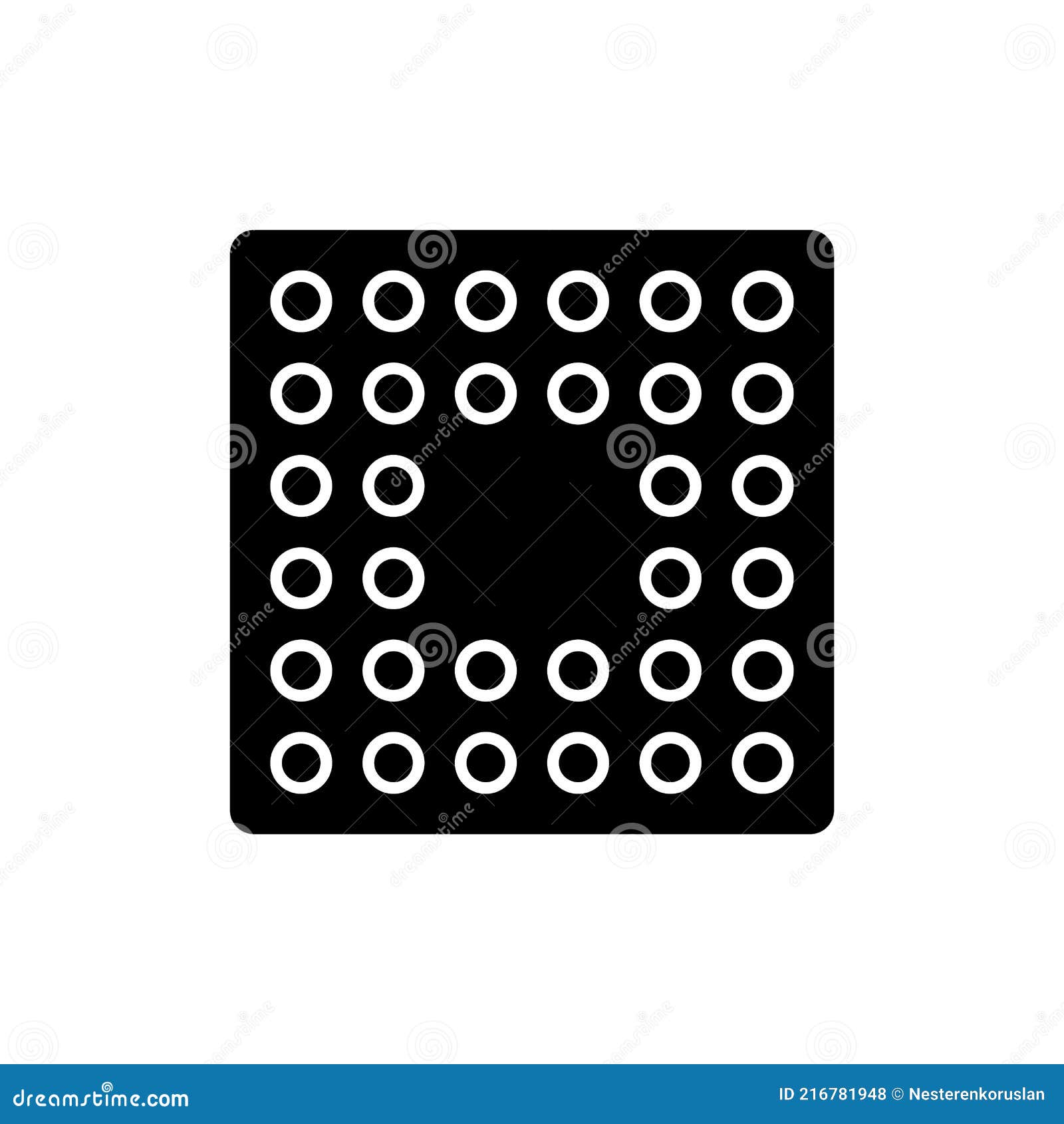 Cpu Socket Black Glyph Icon Stock Vector - Illustration of engineering ...