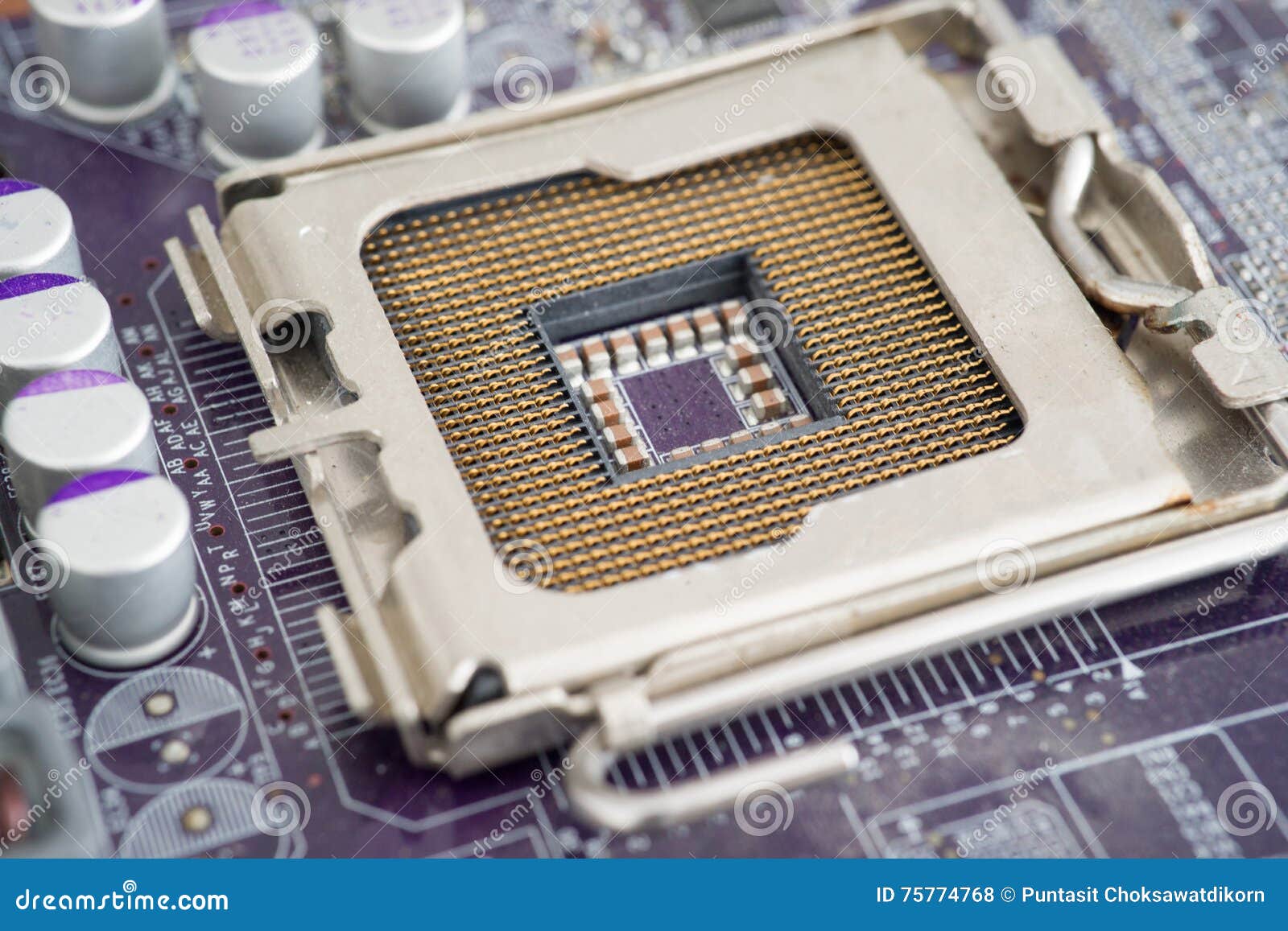 CPU Socket stock photo. Image of energy, hardware, microchip - 75774768