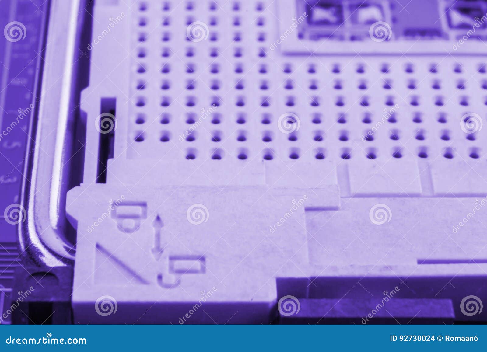 CPU Socket on a Computer Motherboard Macro Close Stock Photo - Image of ...