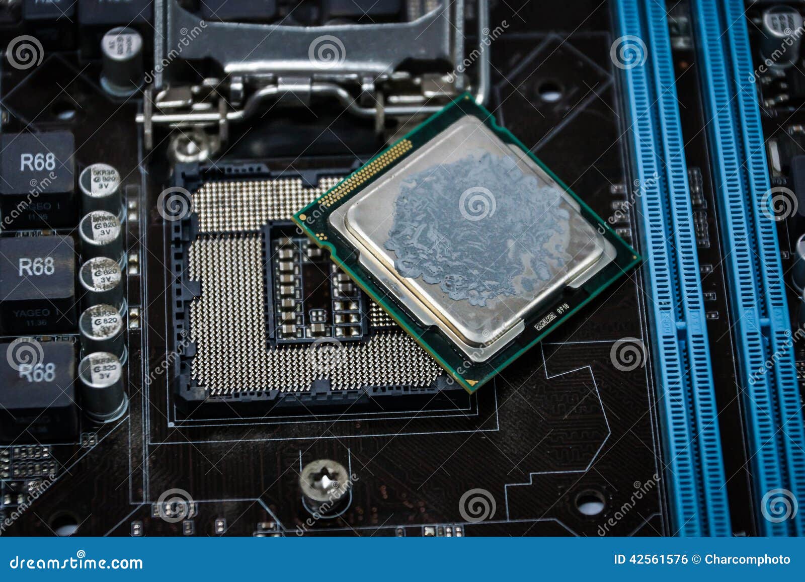CPU socket stock photo. Image of semiconductor, electronics - 42561576