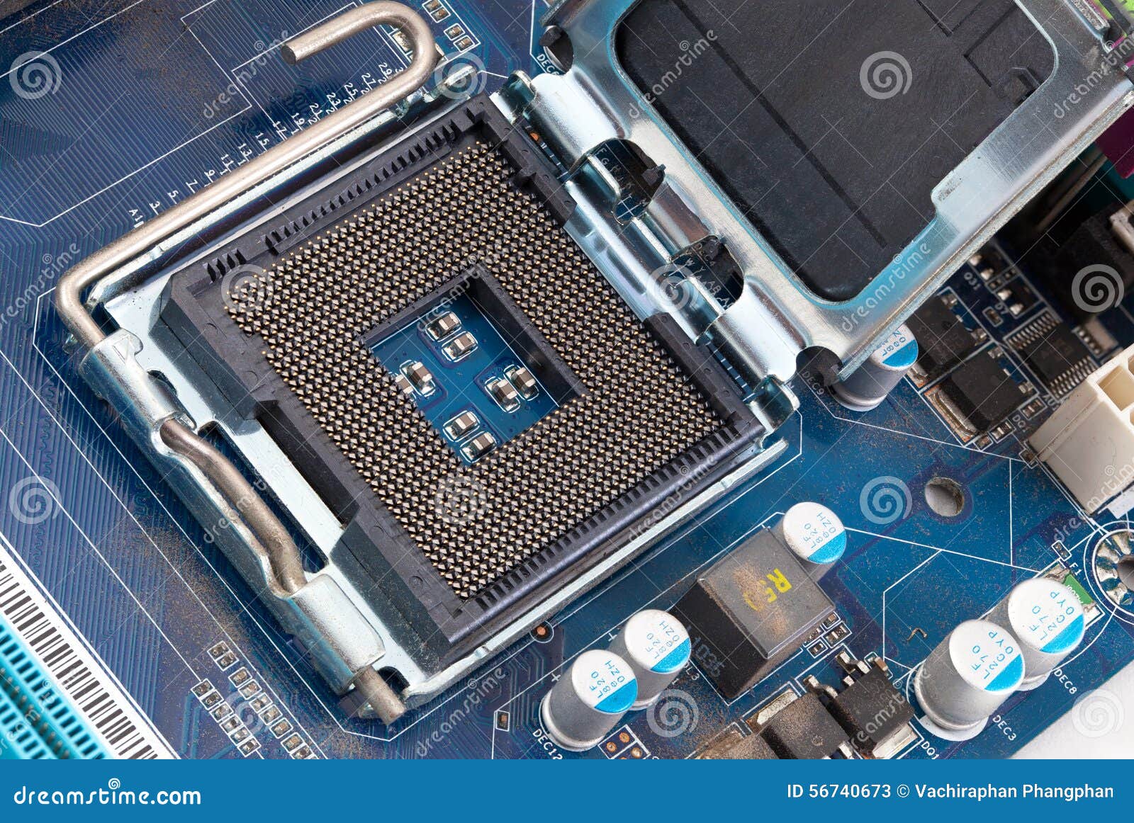 CPU socket stock image. Image of card, board, link, microprocessor ...