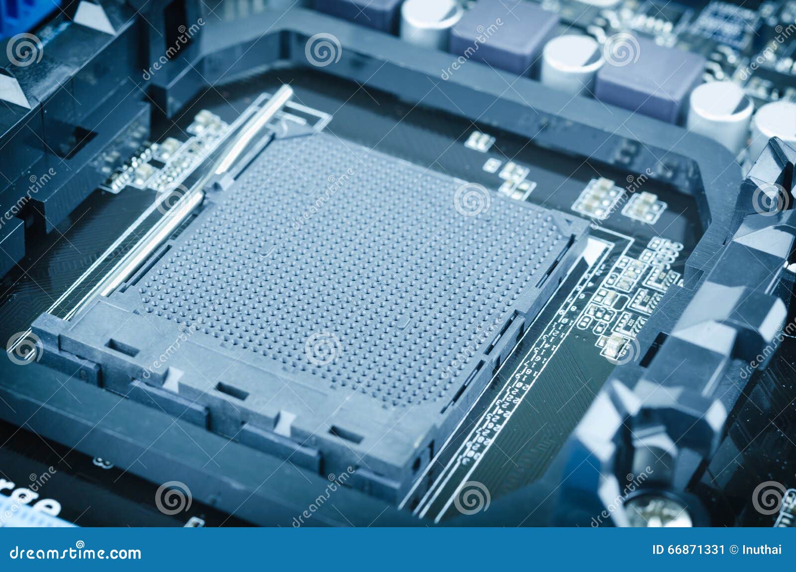 CPU socket stock image. Image of microchip, binary, hardware - 66871331