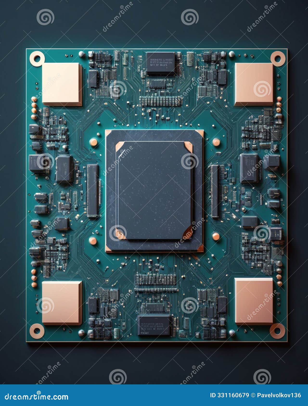 AM4 CPU Socket on Motherboard of Modern Powerful PC. Computer Hardware ...